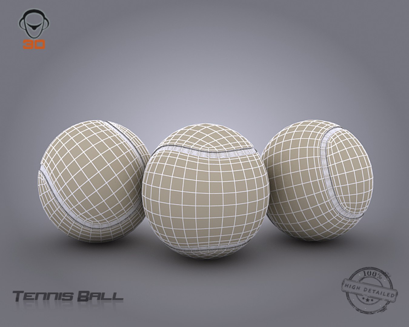 3d Tennis Ball Model