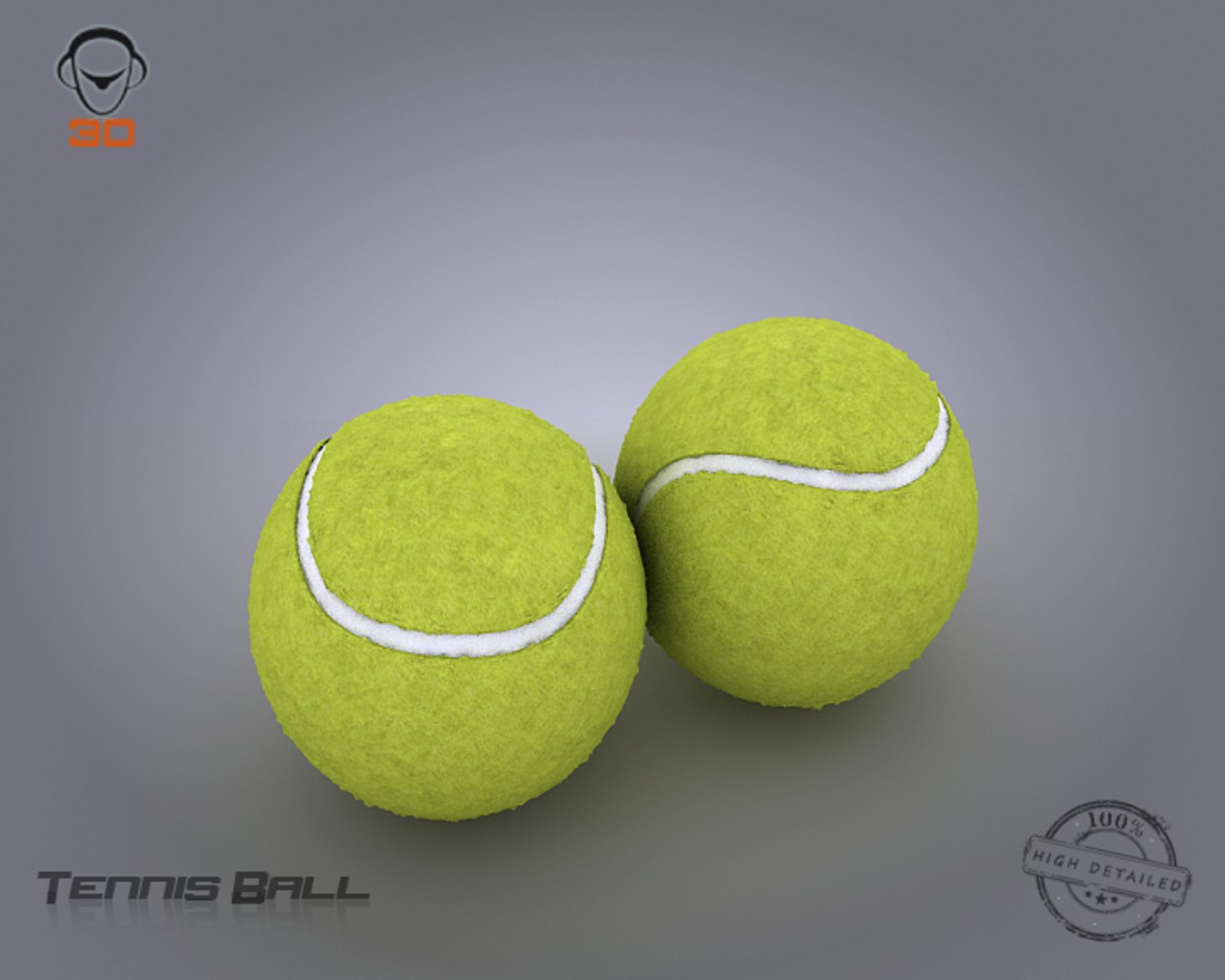3d Tennis Ball Model