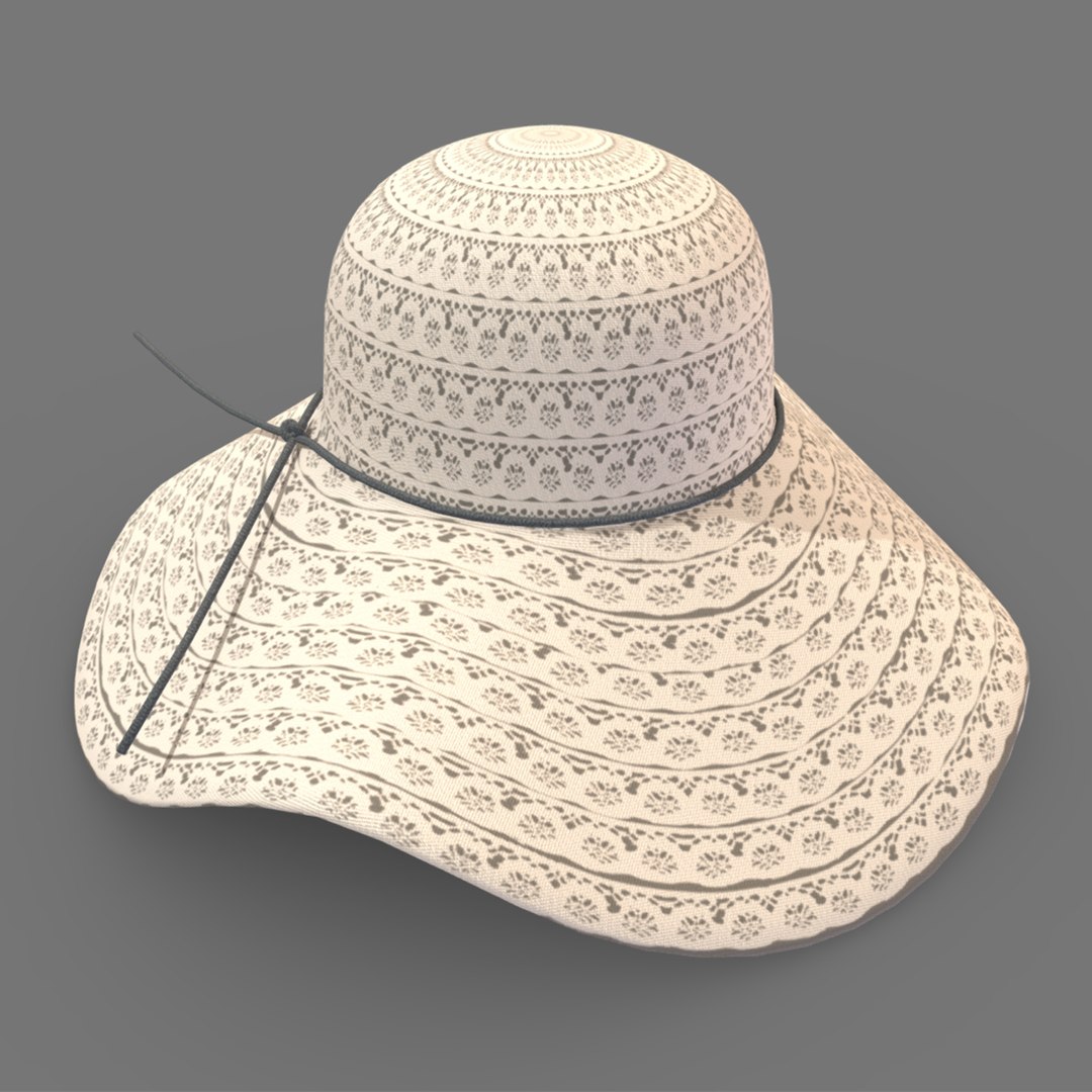 3D Summer Beach Sun Hats Low Poly PBR Realistic Model - TurboSquid 1930535