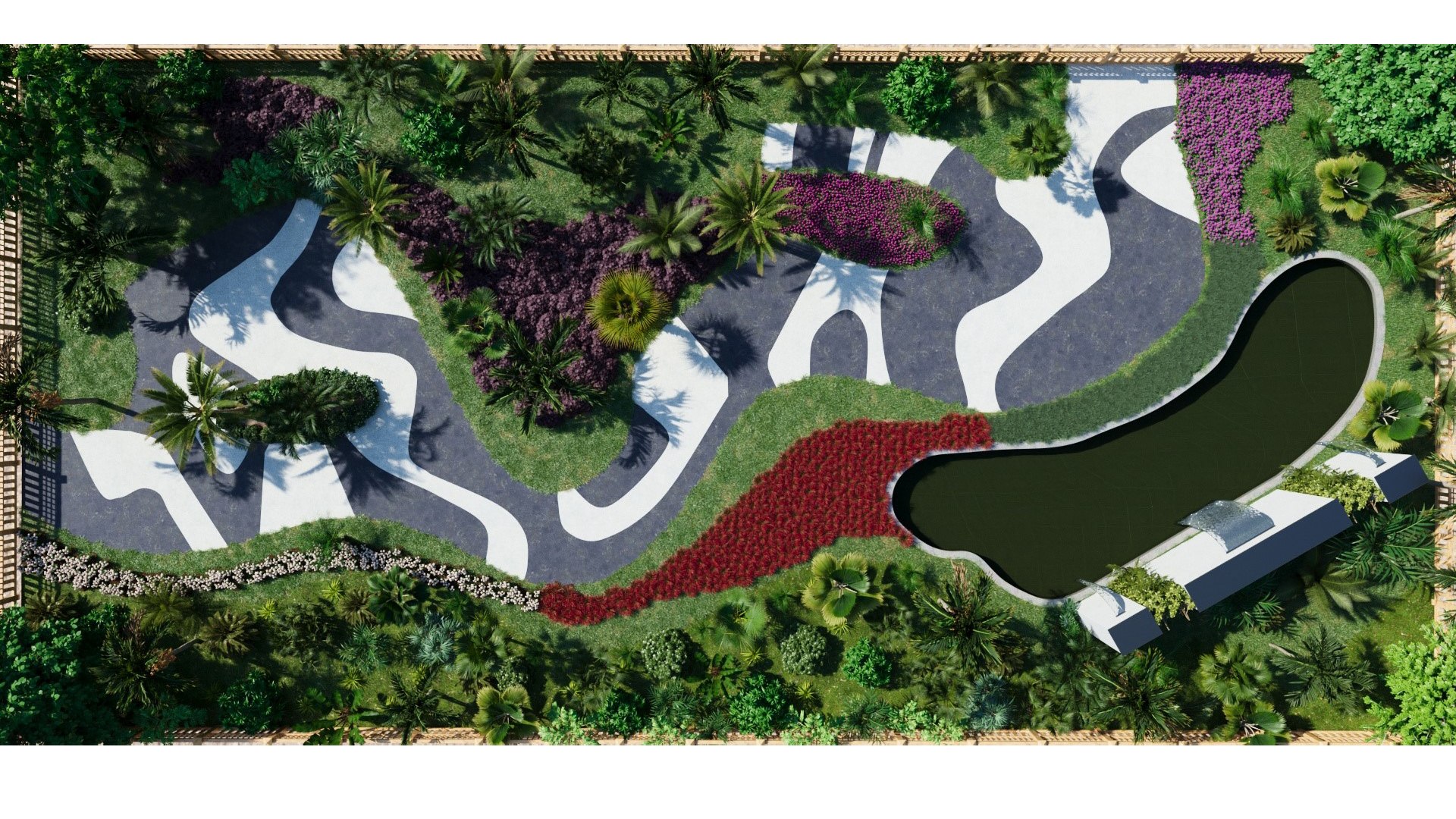 A Customizable 3D Garden Park Scene Model - TurboSquid 2185452