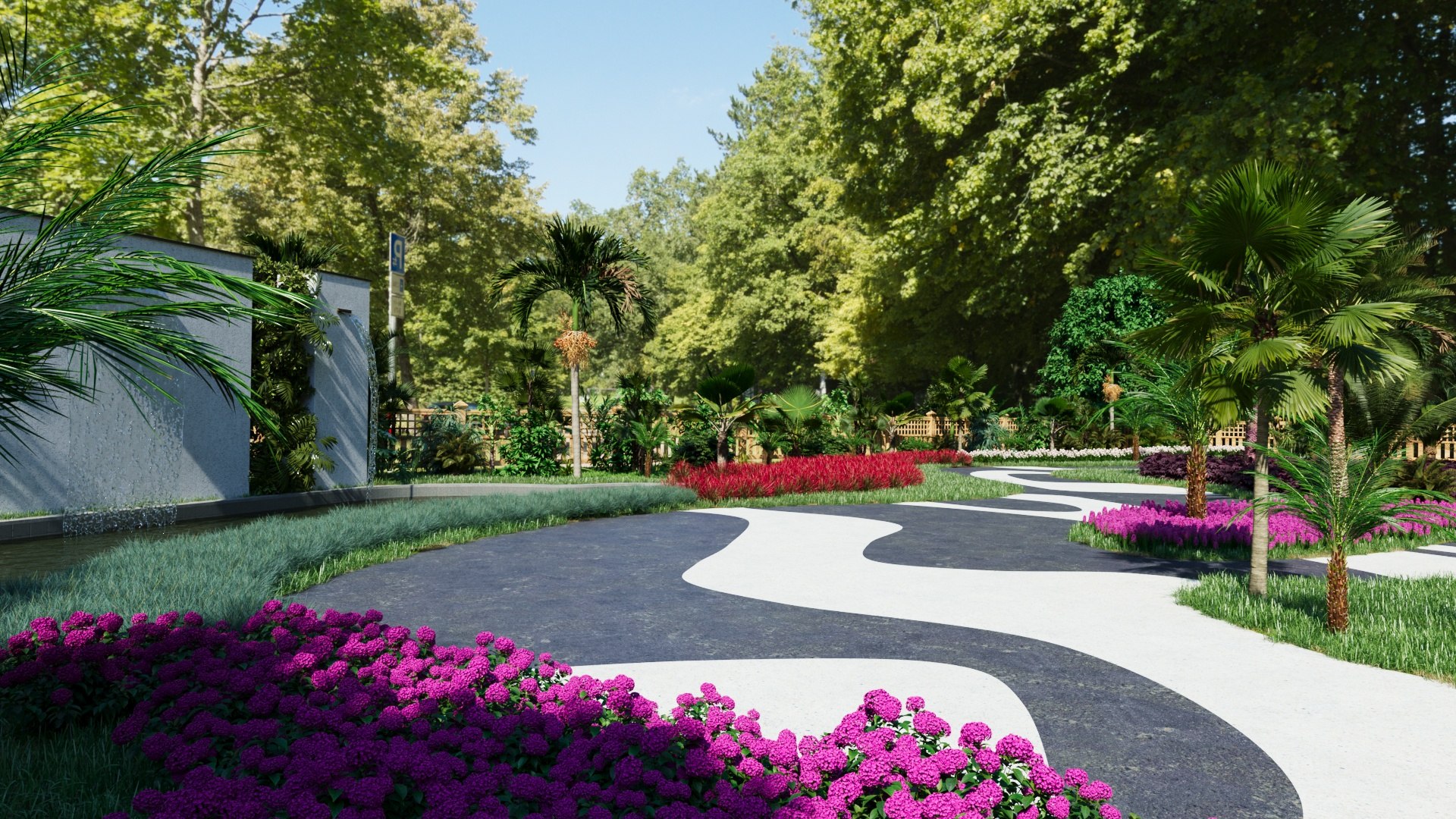 A Customizable 3D Garden Park Scene Model - TurboSquid 2185452