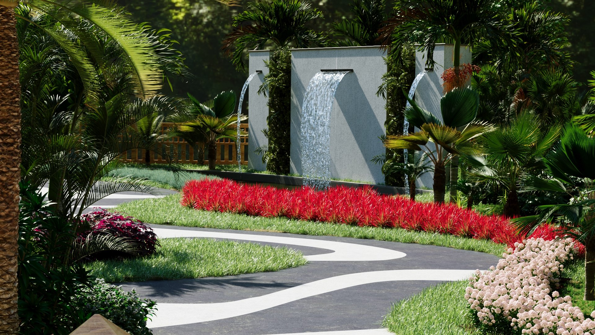 A Customizable 3D Garden Park Scene Model - TurboSquid 2185452