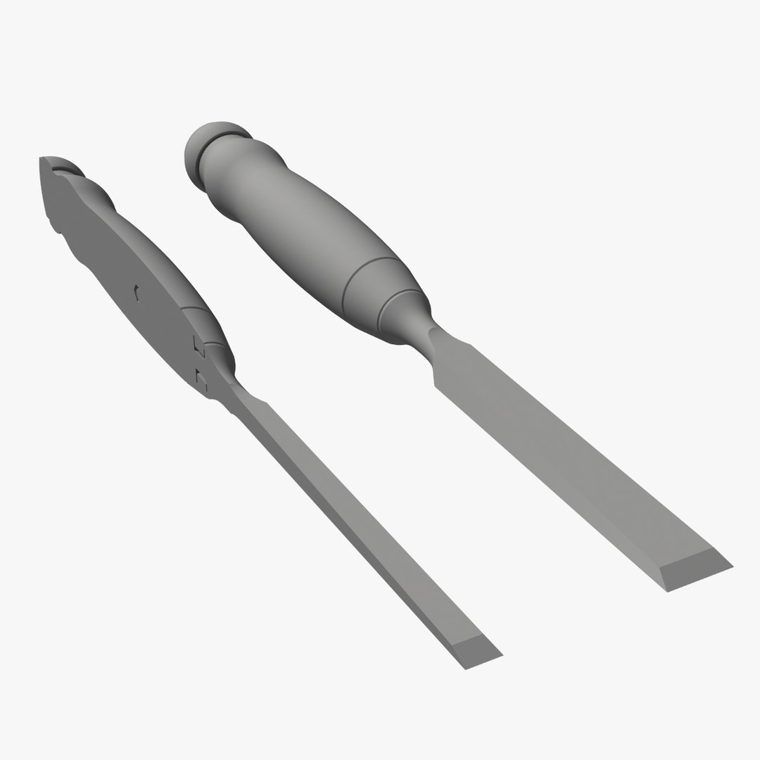 Set Chisels 3d Model