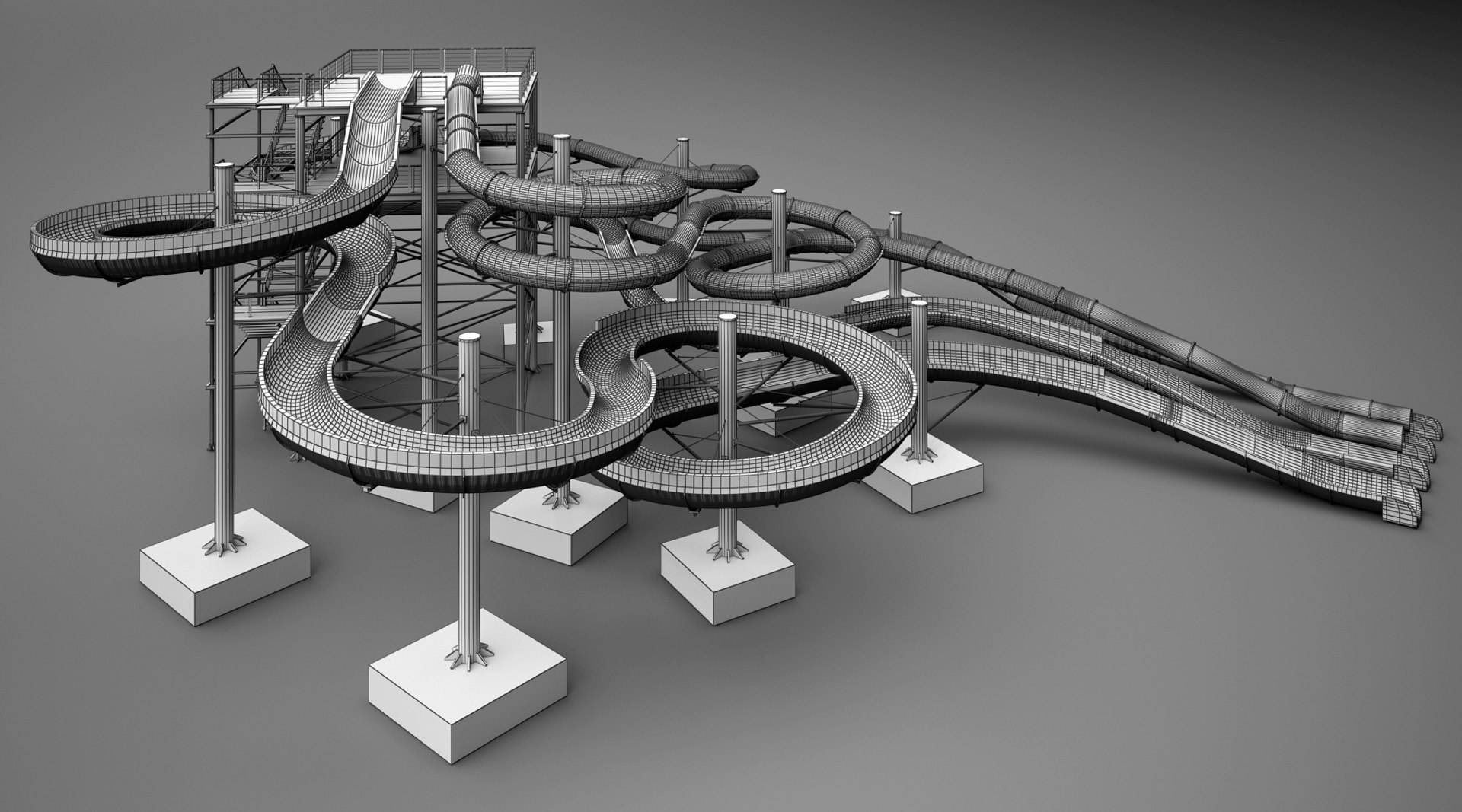 3D Water Slides Model - TurboSquid 1214385