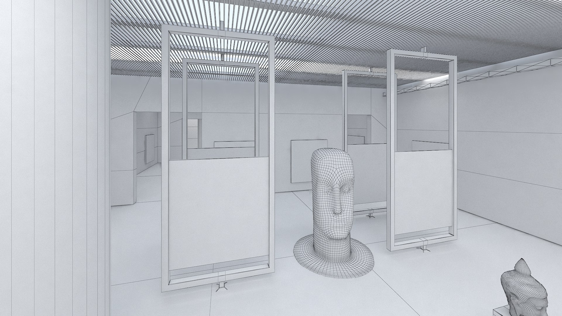 Realistic Gallery 3D Model - TurboSquid 1702337