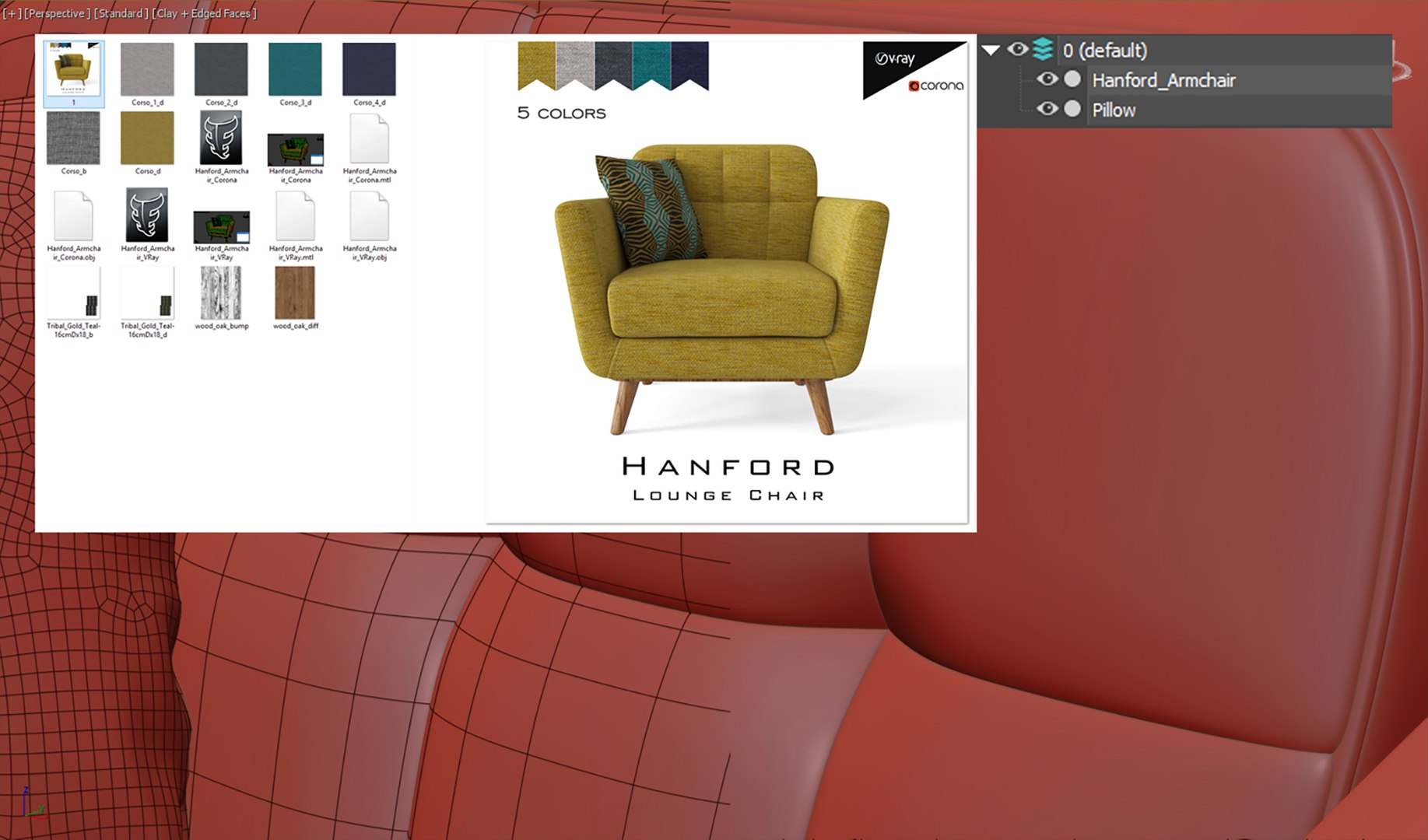 Hanford Armchair 3D Model - TurboSquid 1908655
