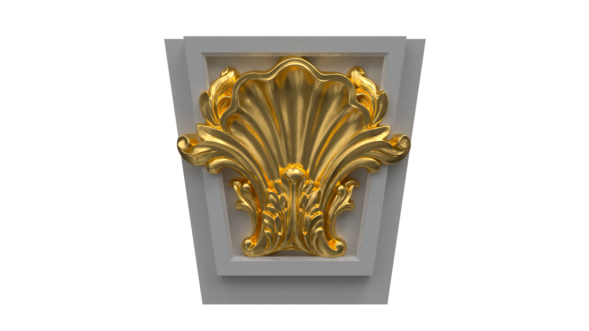 3D Plaster Decorative Bow DS254 Model - TurboSquid 2385721