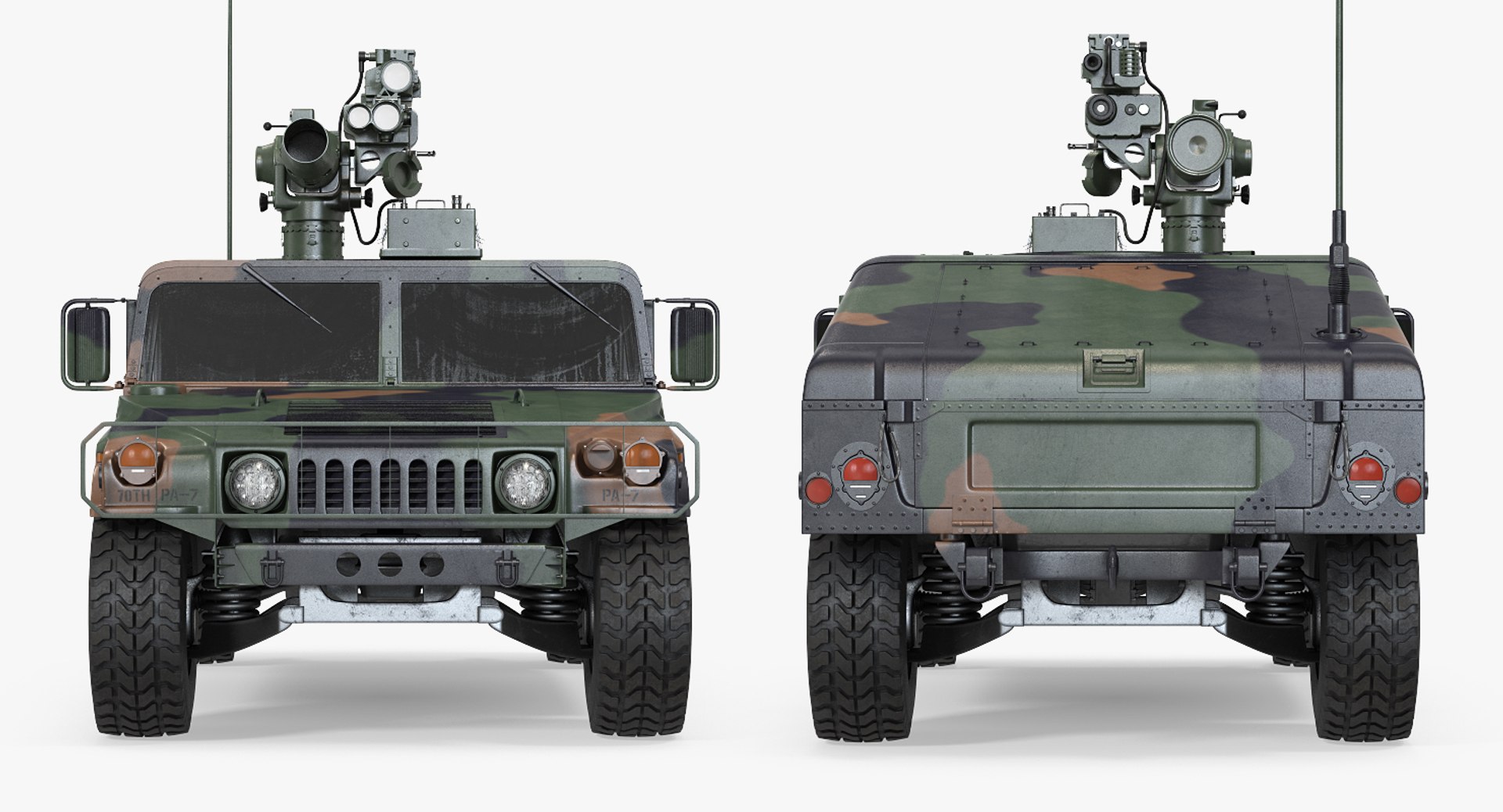 3d model hmmwv tow missile carrier