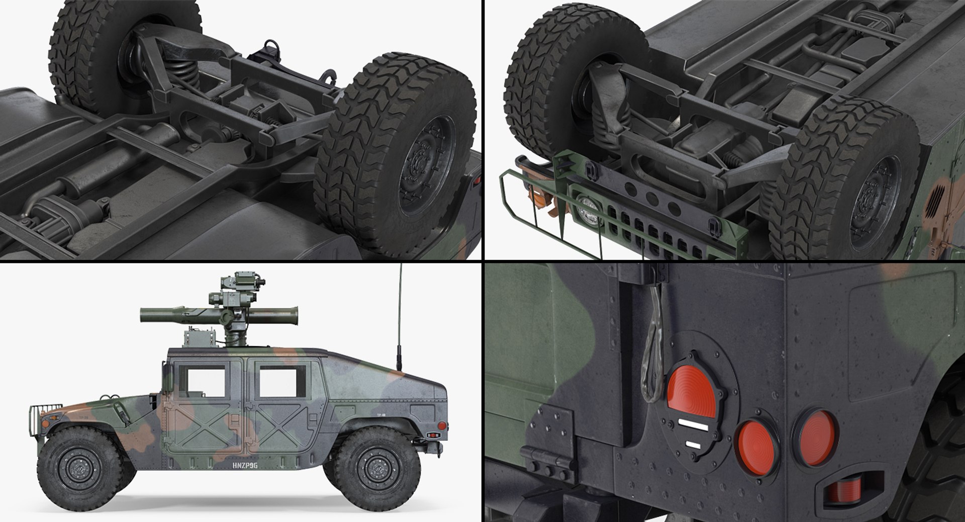 3d model hmmwv tow missile carrier