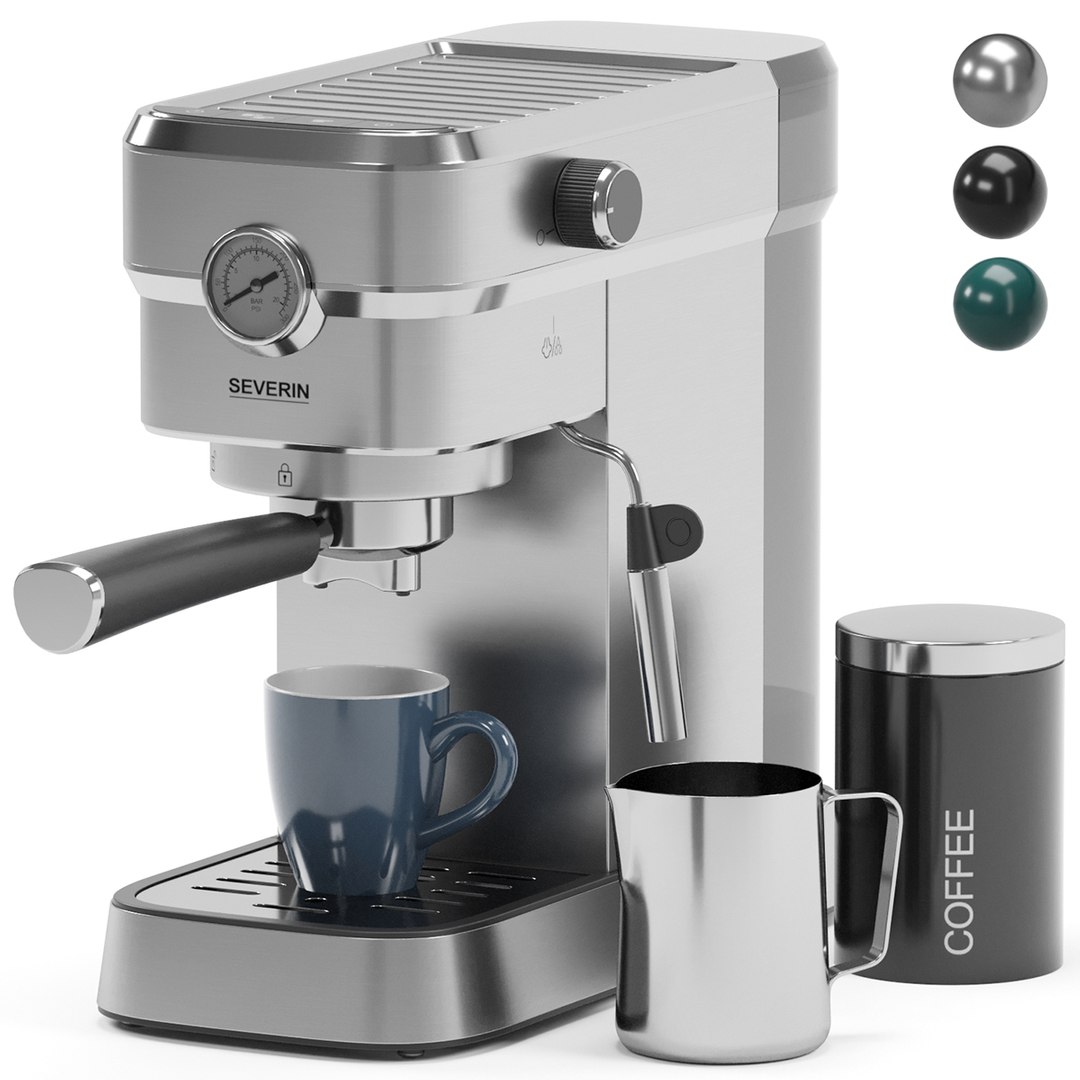 3D SEVERIN Espresso Coffee Machine Model - TurboSquid 2201163