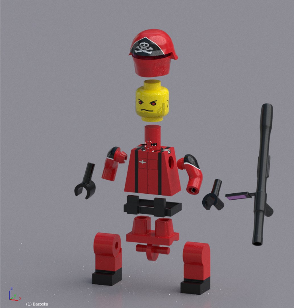 blend lego red shadow figures