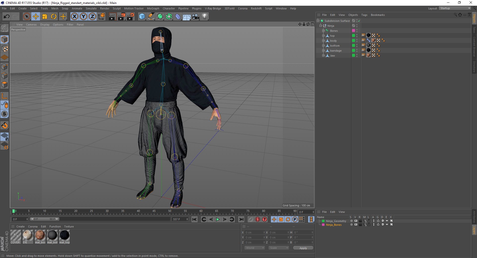 Ninja rigged model - TurboSquid 1499441