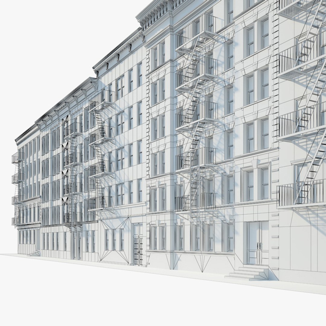 Brick buildings 3D - TurboSquid 1719563