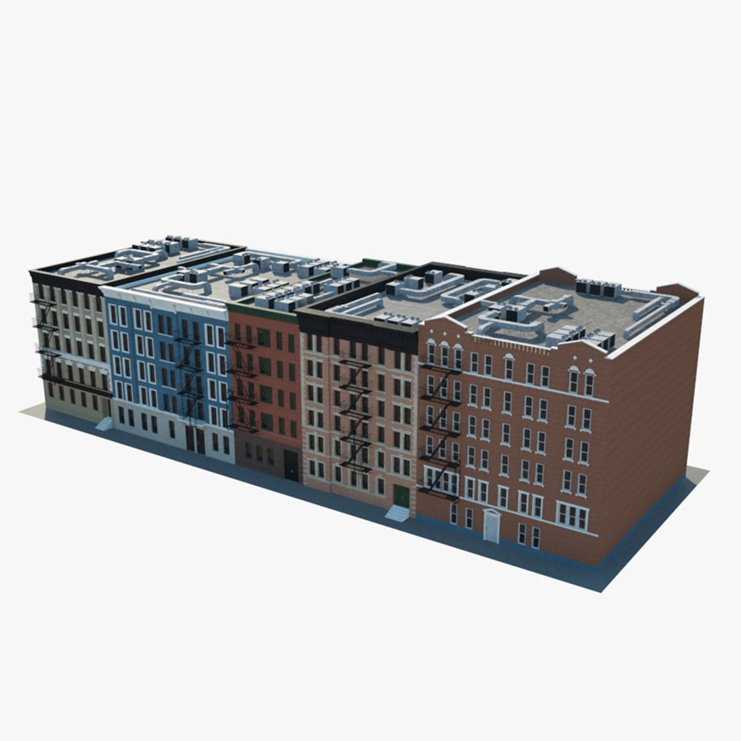 Brick buildings 3D - TurboSquid 1719563