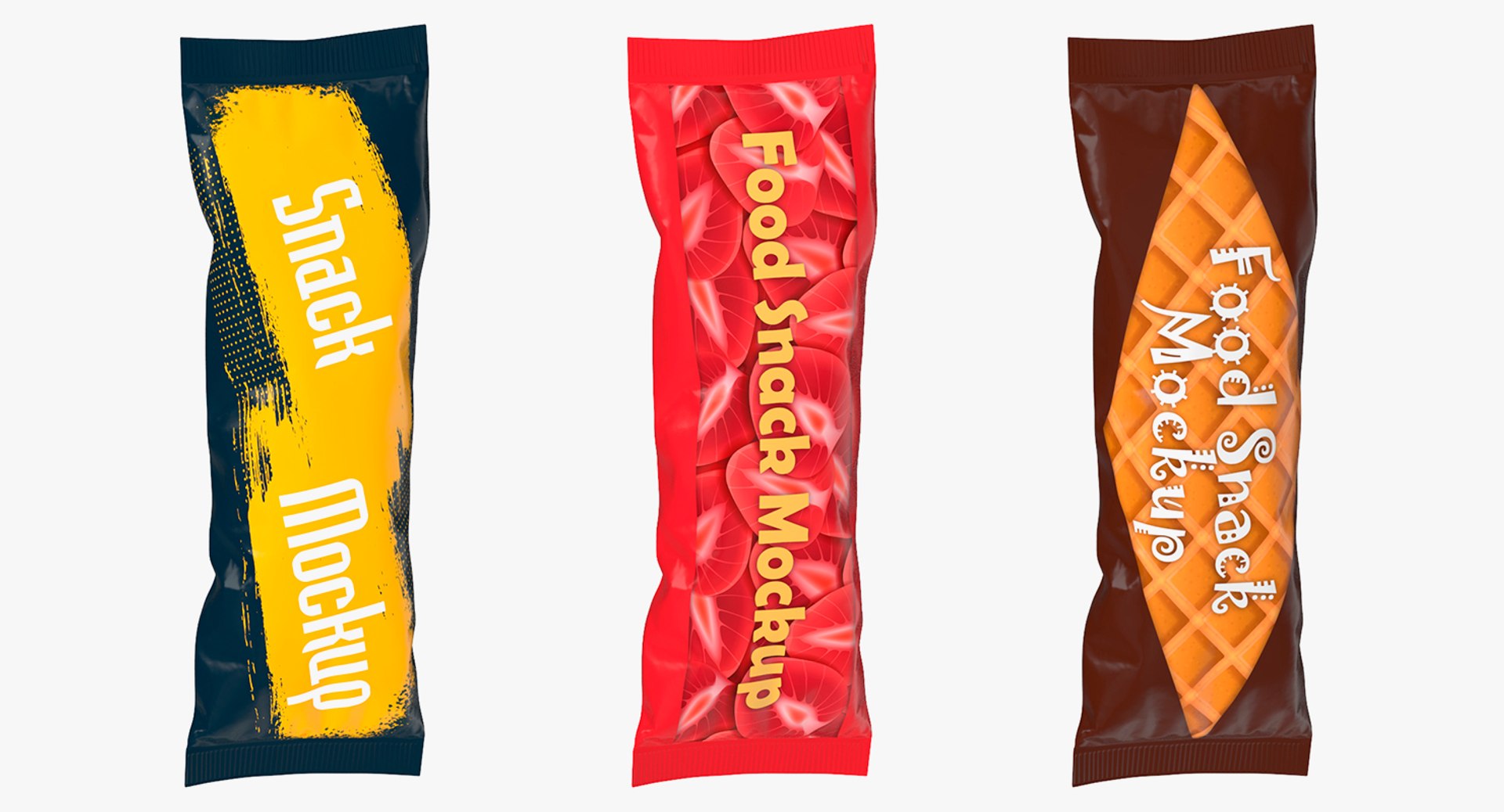 3D Small Food Packages Mockup Collection Model - TurboSquid 1932695