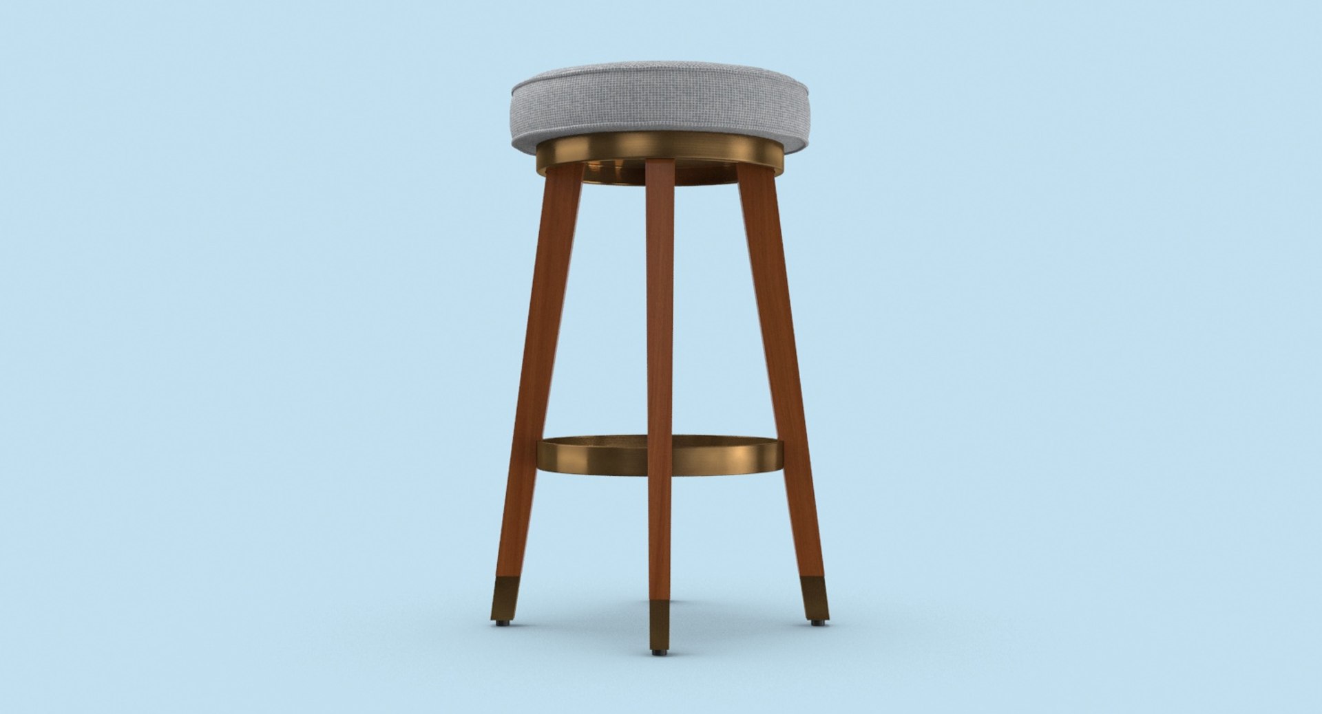 3D Mid-century-modern-bar-stool Model - TurboSquid 1252308