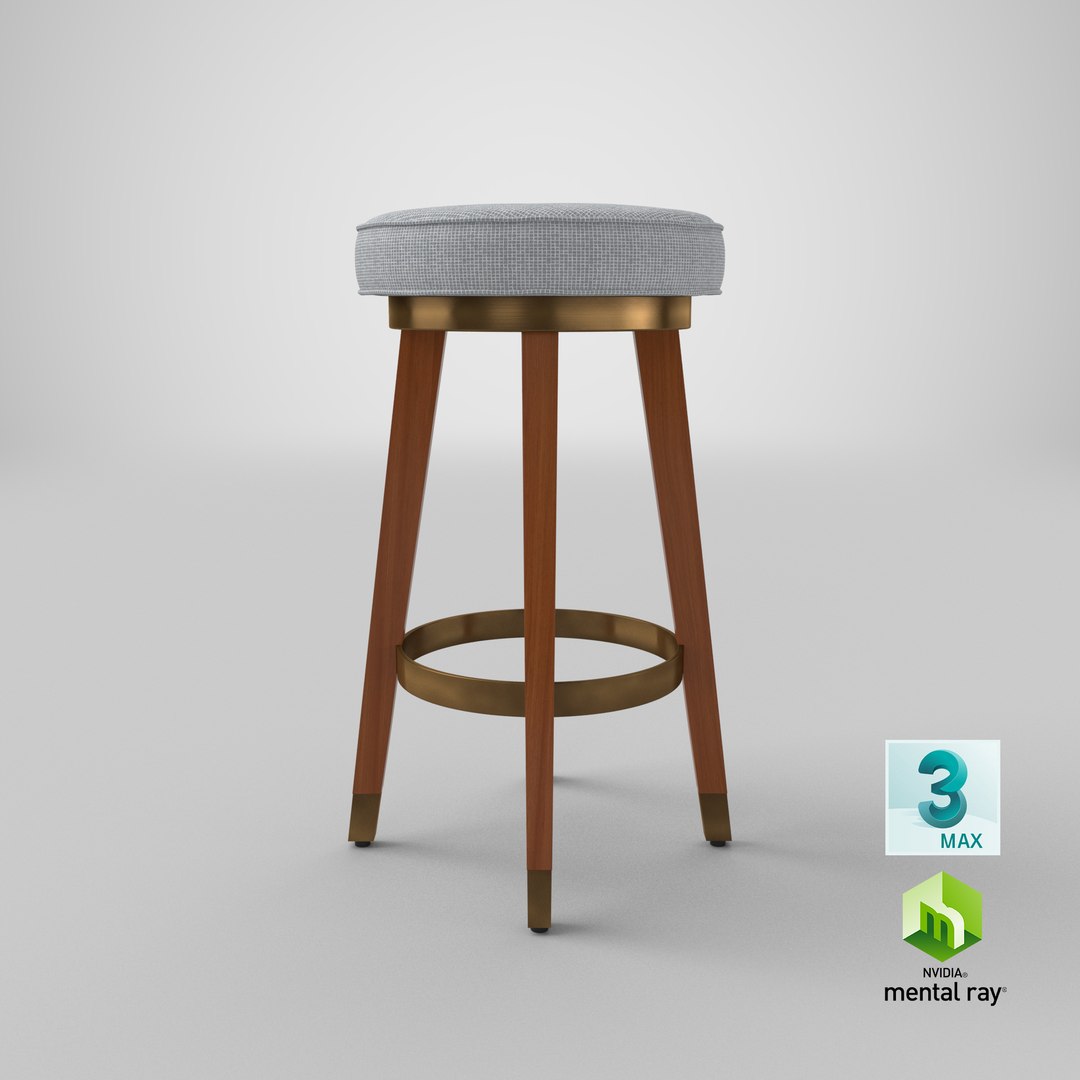 3D Mid-century-modern-bar-stool Model - TurboSquid 1252308