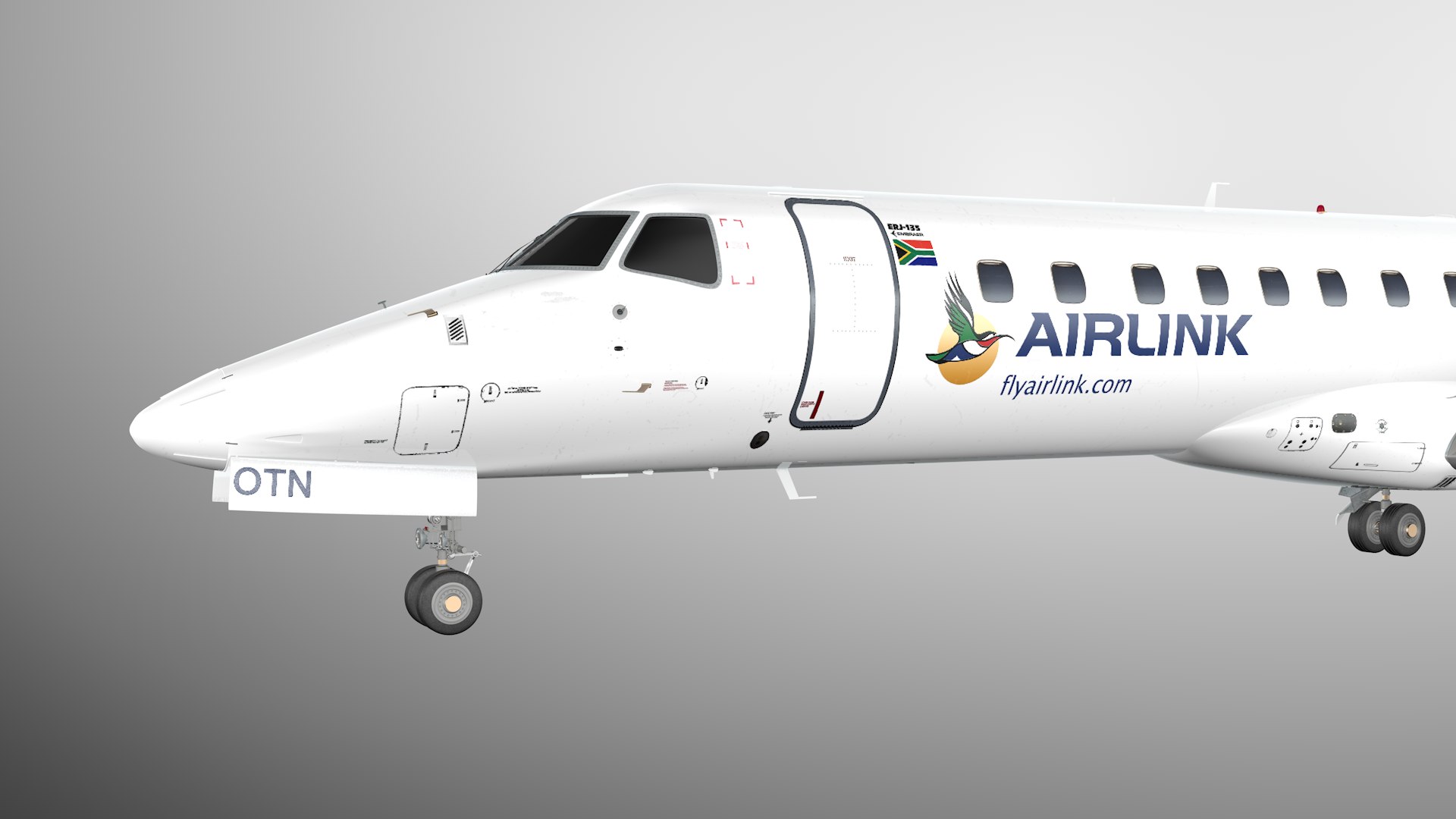 ZS-OTN Airlink Embraer ERJ-135LR L2285 3D Model - TurboSquid 2332507