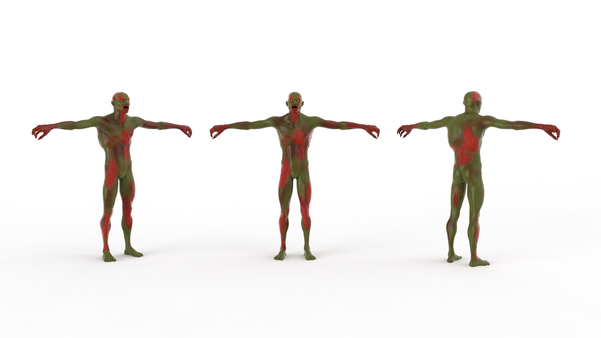 Realistic zombie character body 3D model - TurboSquid 1239758