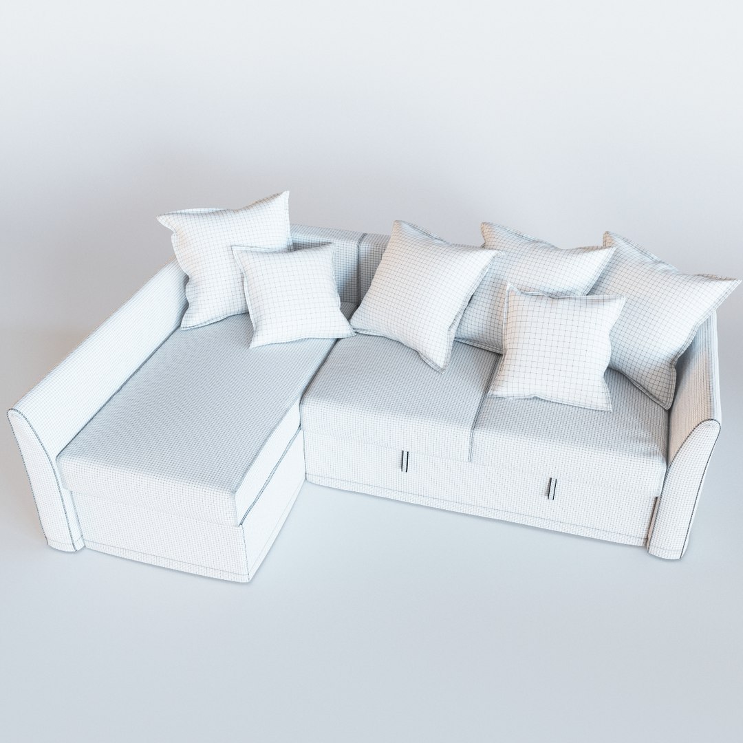 3D Holmsund Sofa Bed Chaise Longue Model - TurboSquid 1212511