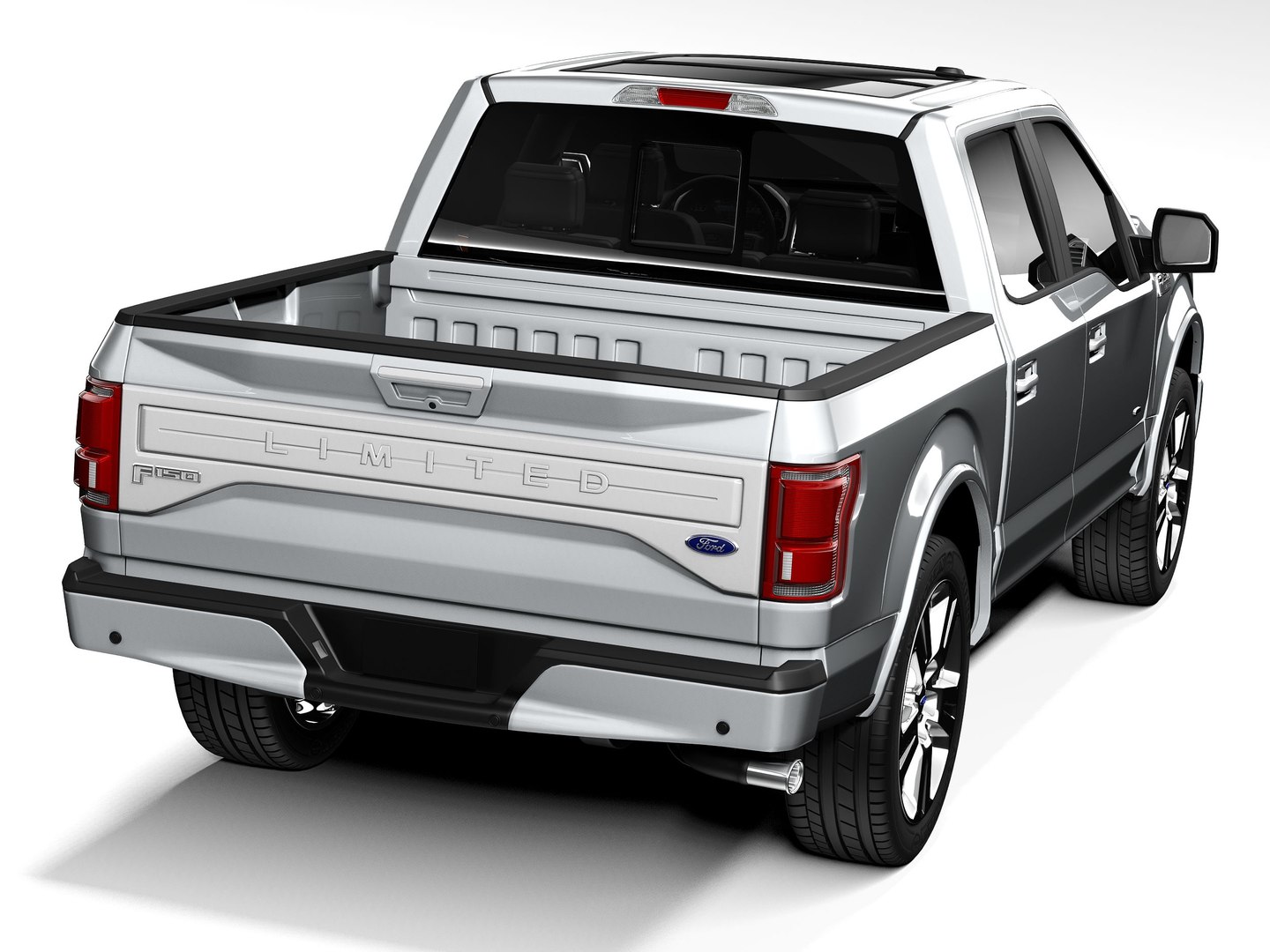 3D Ford F-150 Crew Cab Limited 2016 Model - TurboSquid 2222135