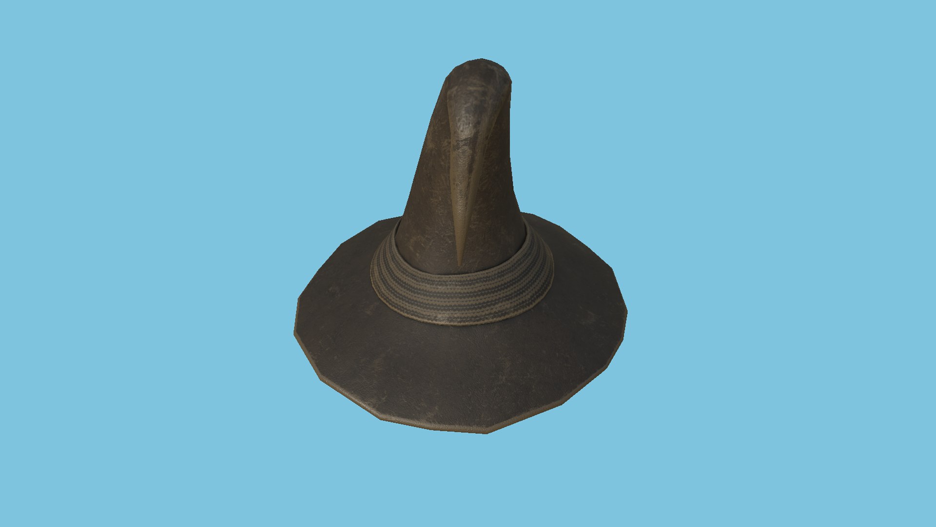 3D Rust Leather Wizard Hat - Character Design Fashion Model ...