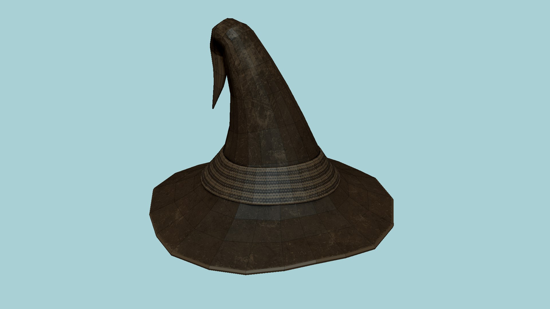3D Rust Leather Wizard Hat - Character Design Fashion Model ...