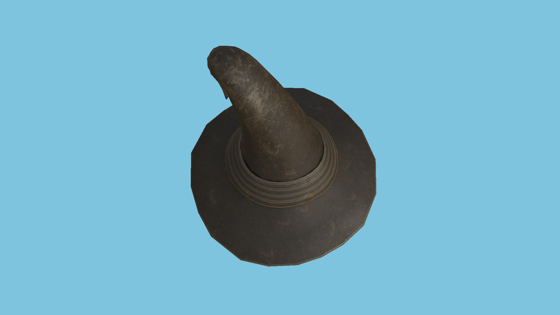 3D Rust Leather Wizard Hat - Character Design Fashion Model ...