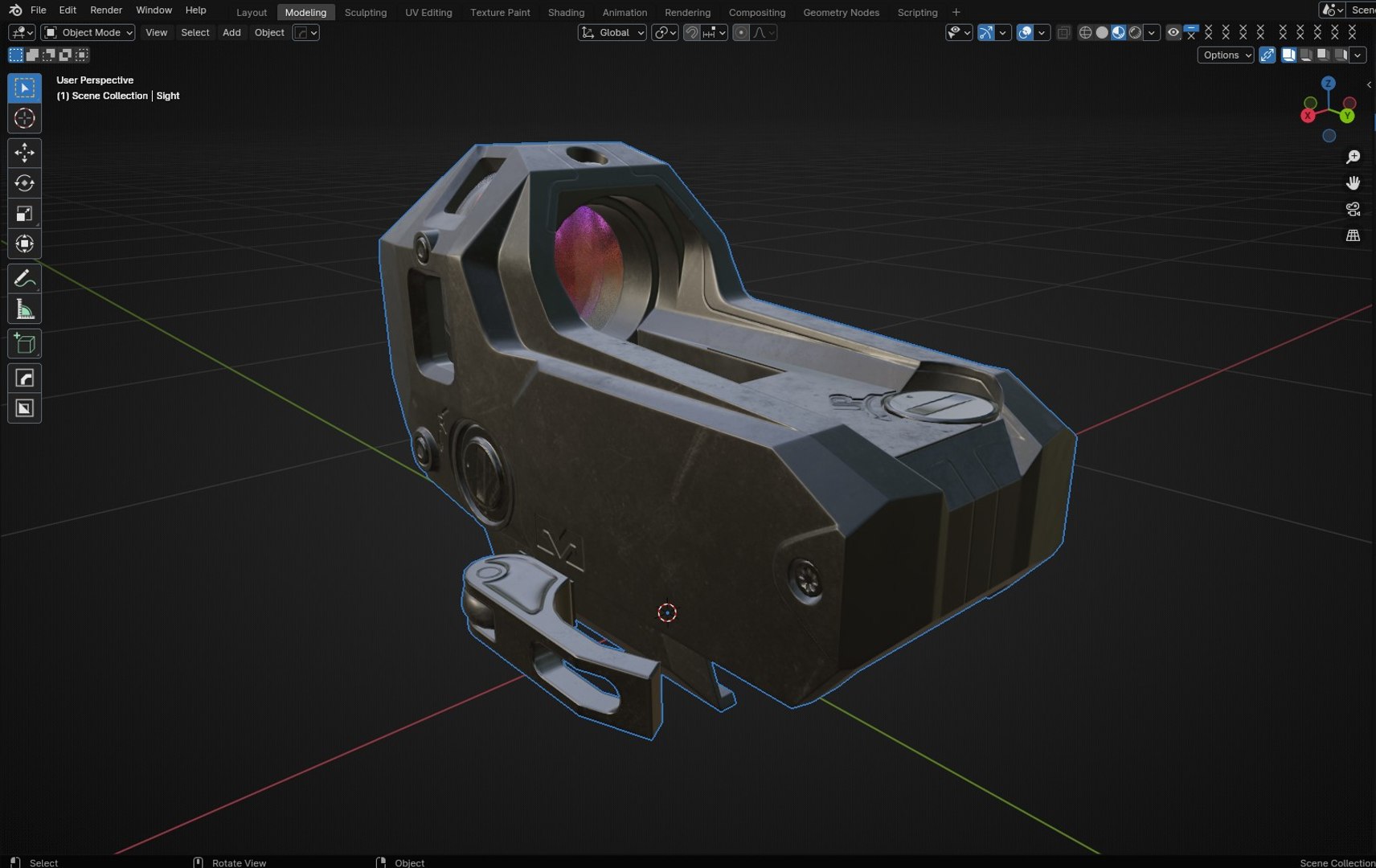 3D Lowpoly Mepro M22 Sight Model - TurboSquid 2248859