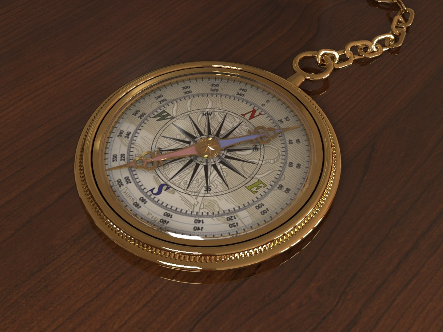 3D Golden Compass - TurboSquid 1231637