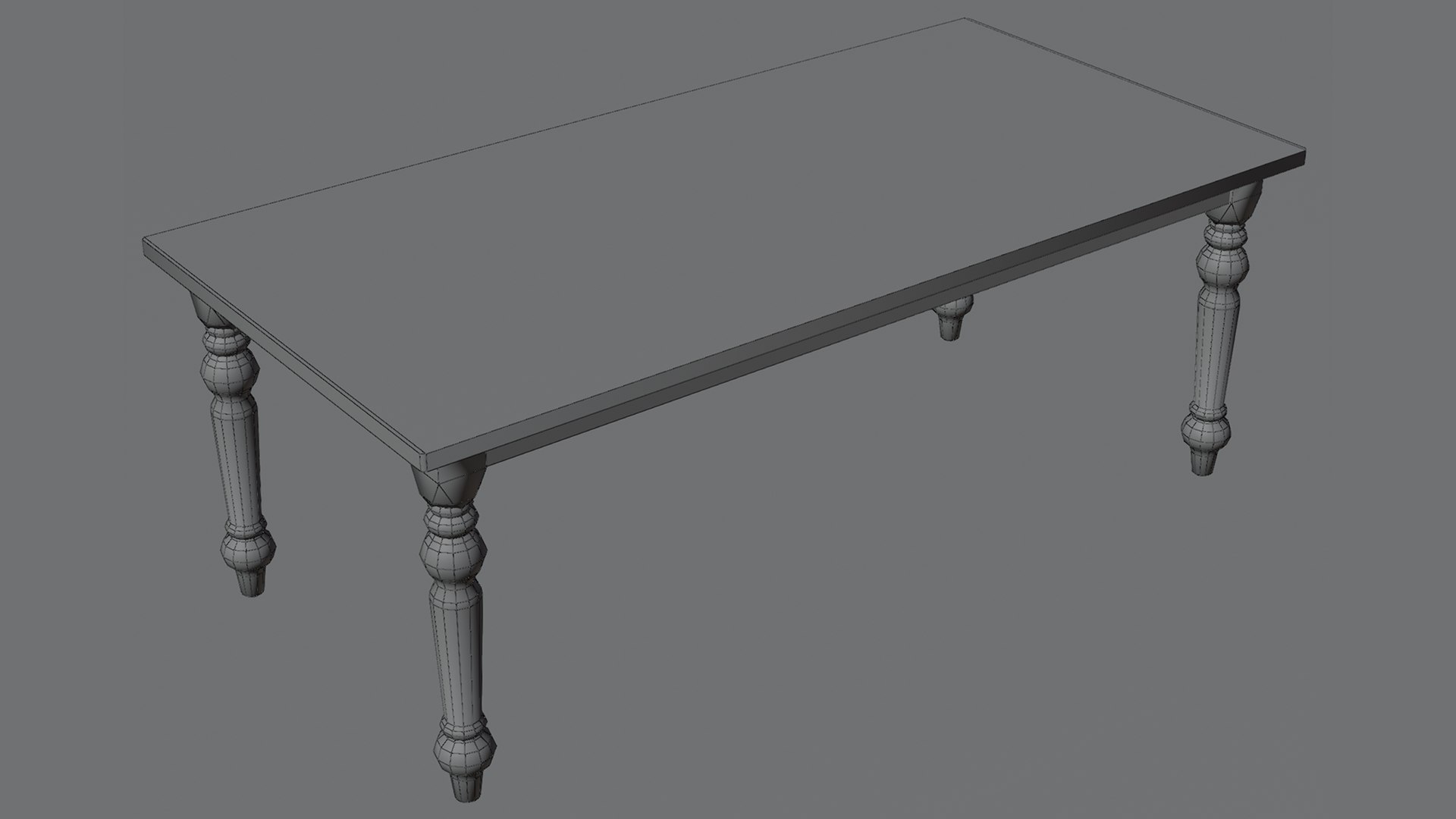 3D Vintage Dining Table And Chair Set - Game Ready - TurboSquid 2518479