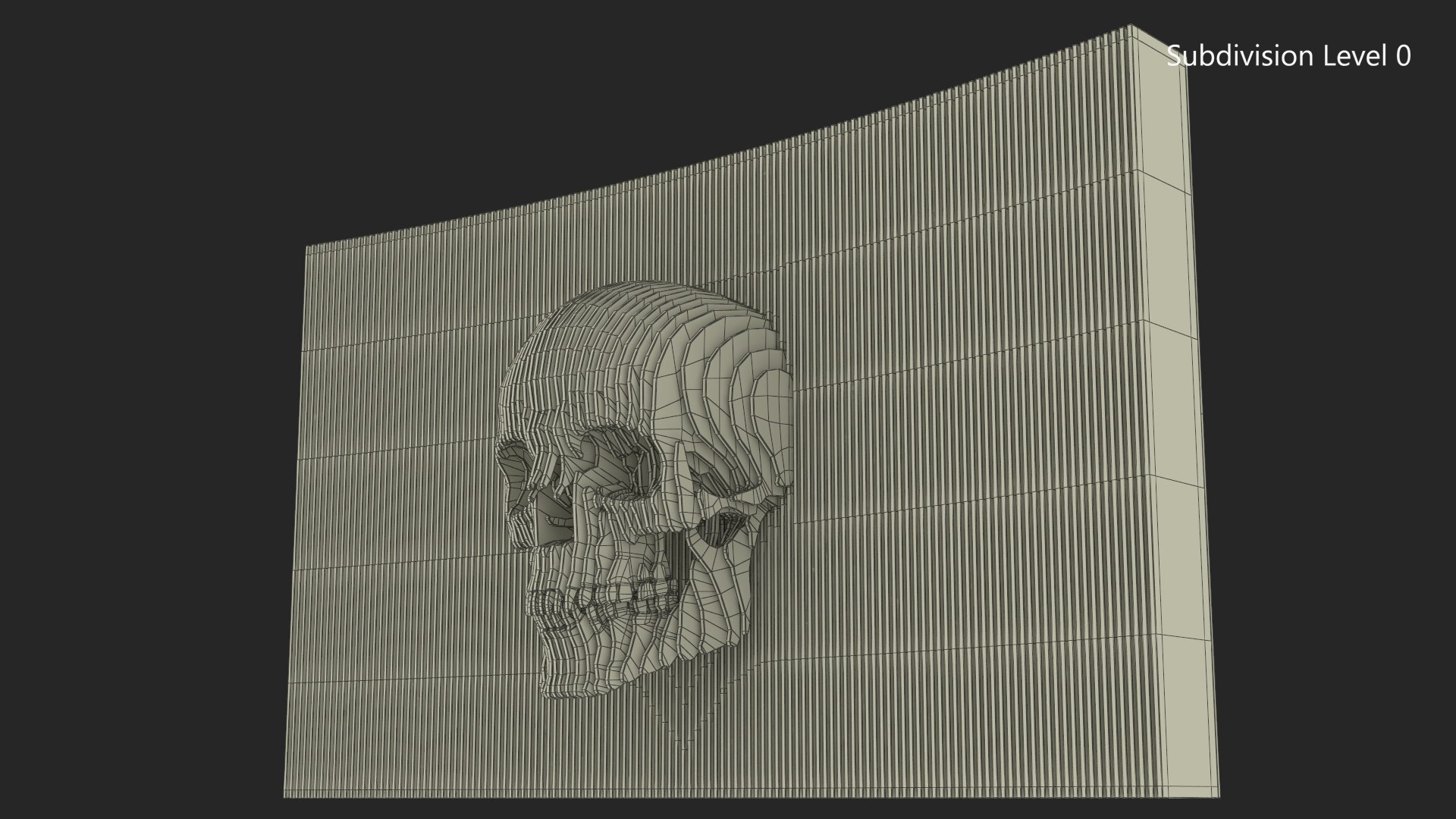 3D Modern Wooden Wall Decor Panel - Human Scull Model - TurboSquid 2371482