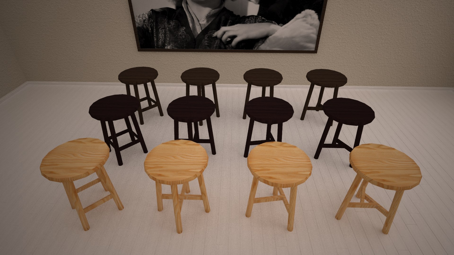 Stool set 3D model - TurboSquid 1233809