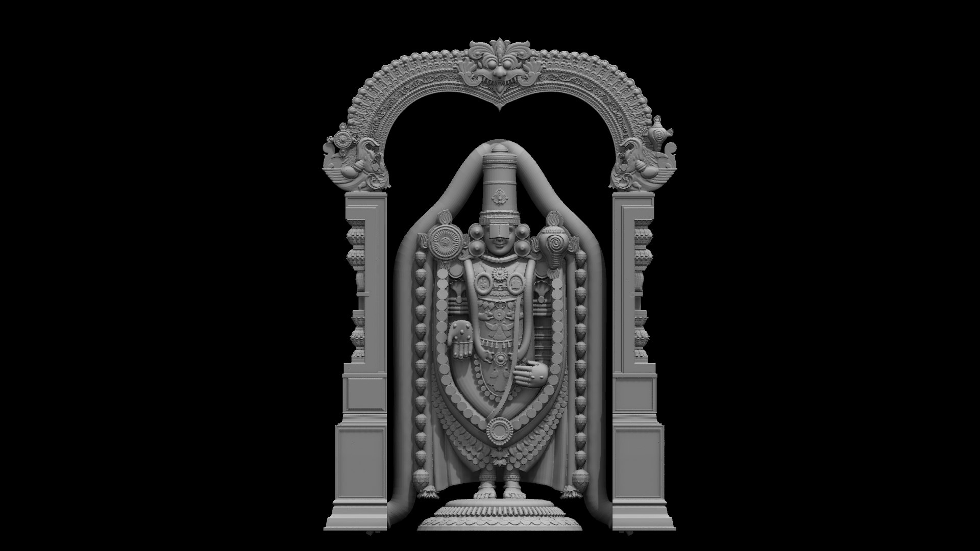 3D Tirupati Balaji Venkatesha Solid Mesh Model - TurboSquid 2038534