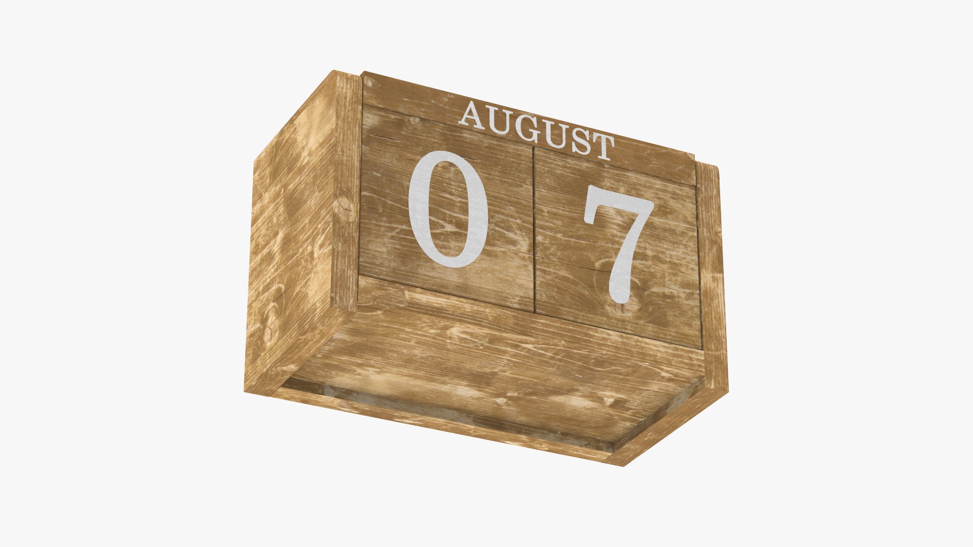 Wooden Calender 3D Model - TurboSquid 2356739