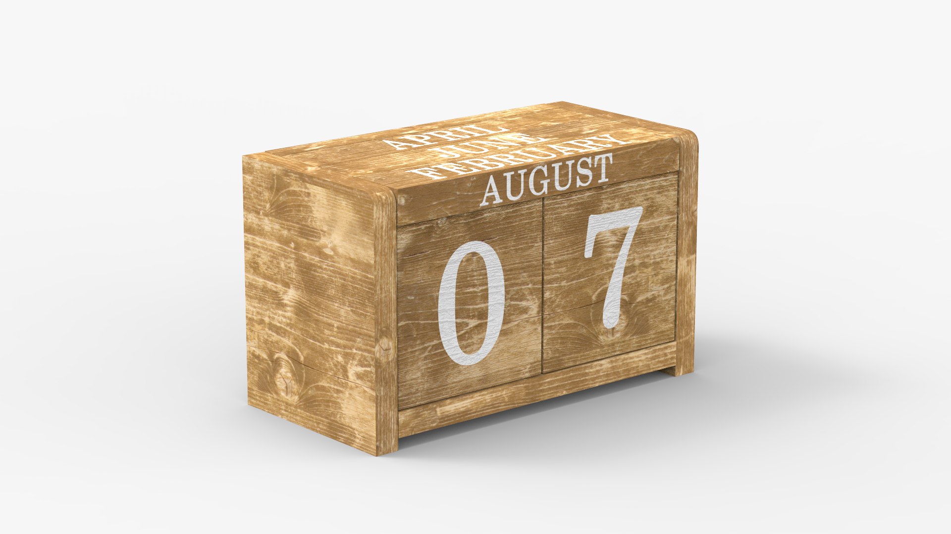 Wooden Calender 3D Model - TurboSquid 2356739