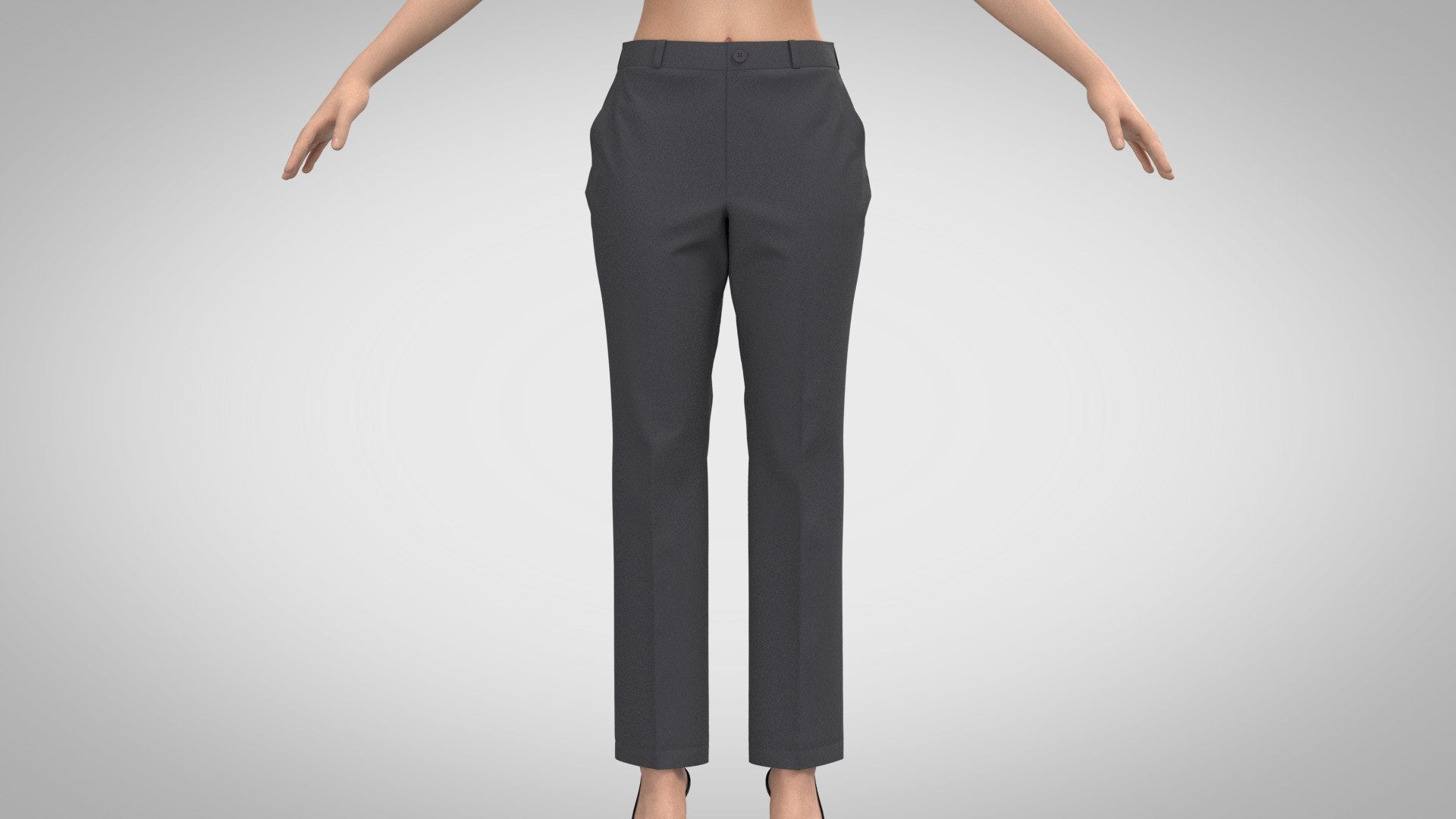 Women Dress Pants 3D Model - TurboSquid 1901787