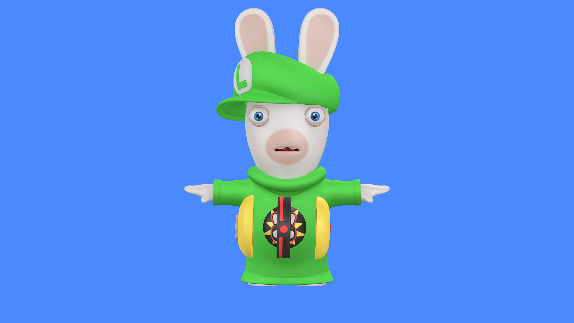 Luigi Character Bworbs Slam-Held Weapon Mario Rabbids Kingdom Model ...