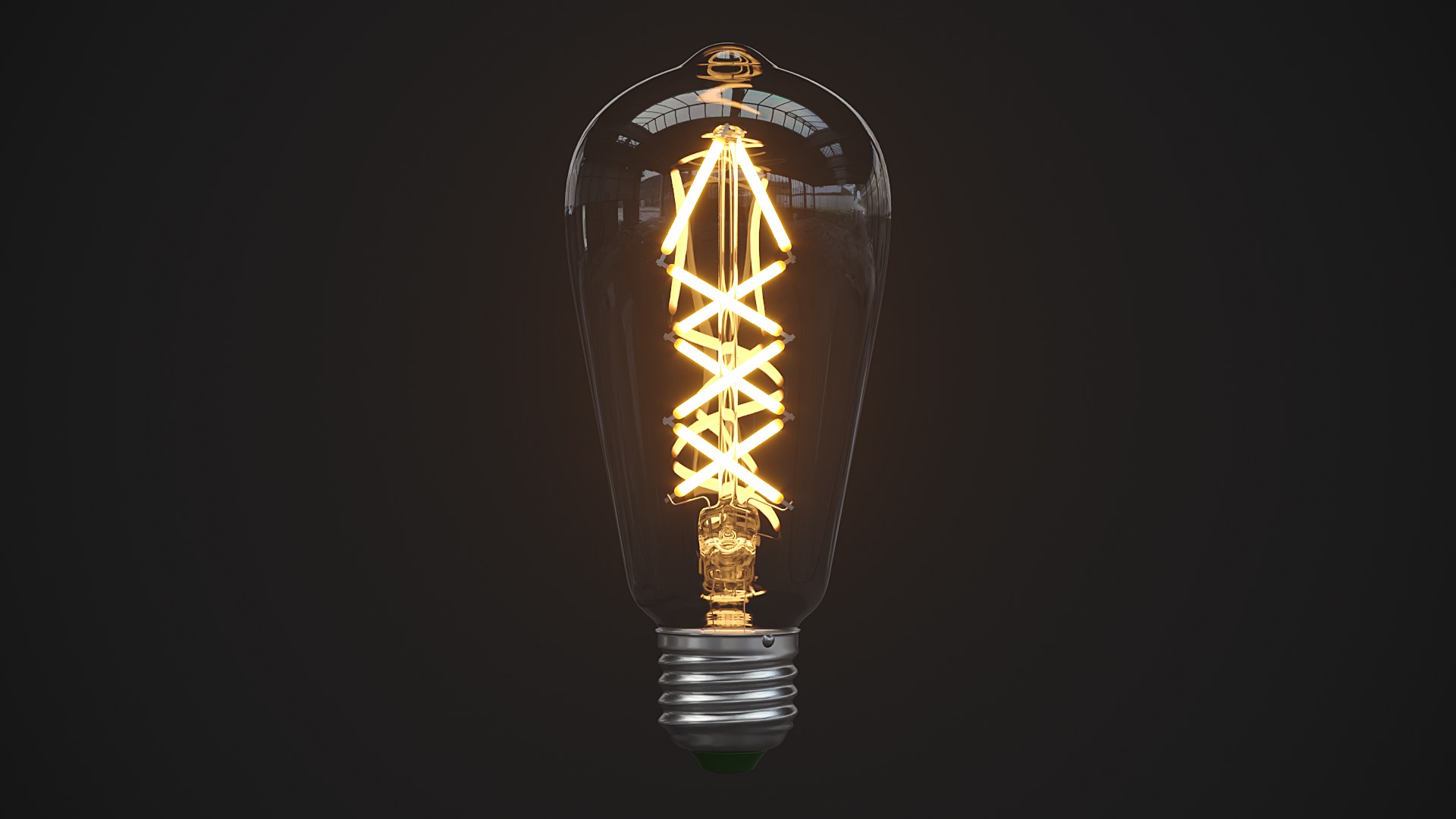 3d Model Led Filament Bulb Lights