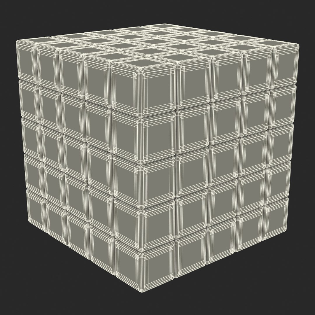 3d model rubiks professional 5x5 cube