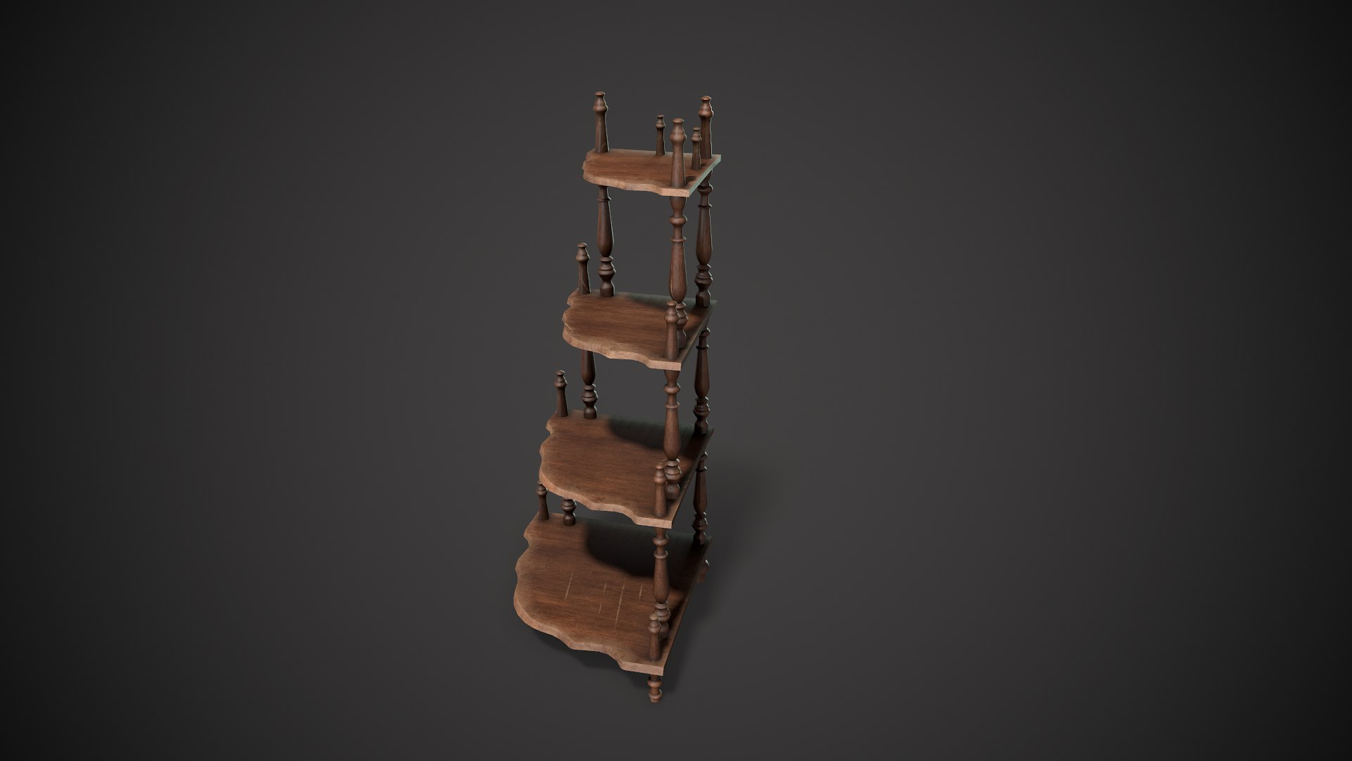 Wooden Corner Stand 3D - TurboSquid 1736412