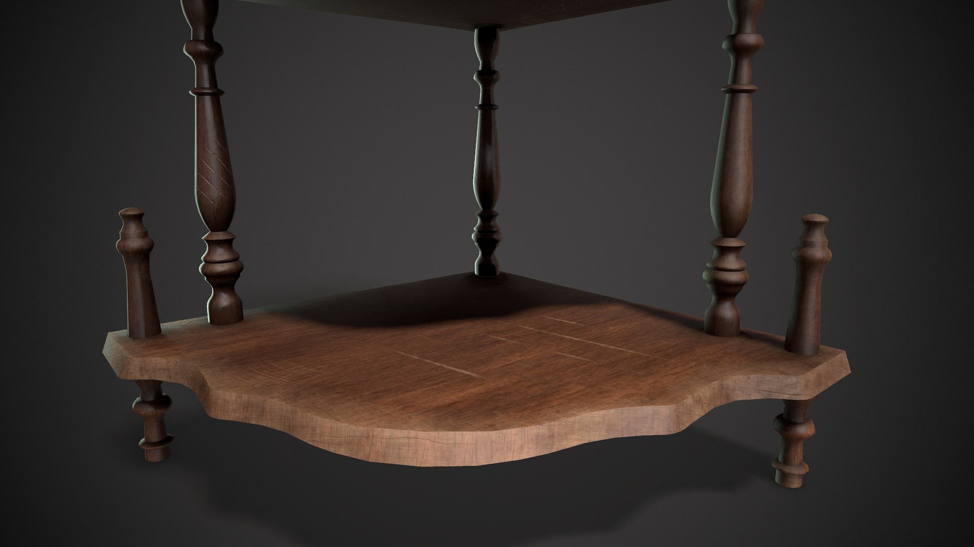 Wooden Corner Stand 3D - TurboSquid 1736412