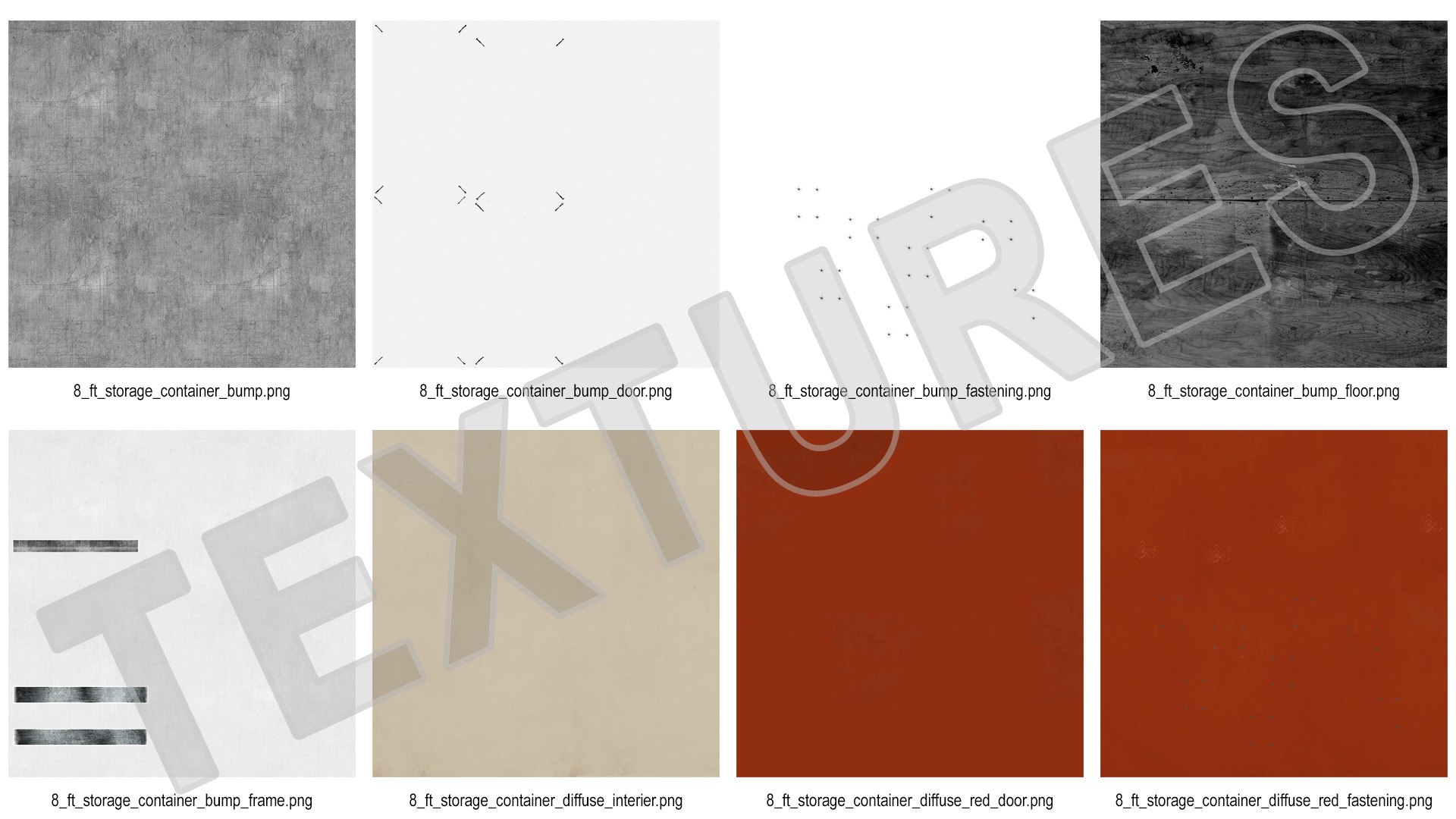 3D Model 8ft Shipping Container - TurboSquid 2151830