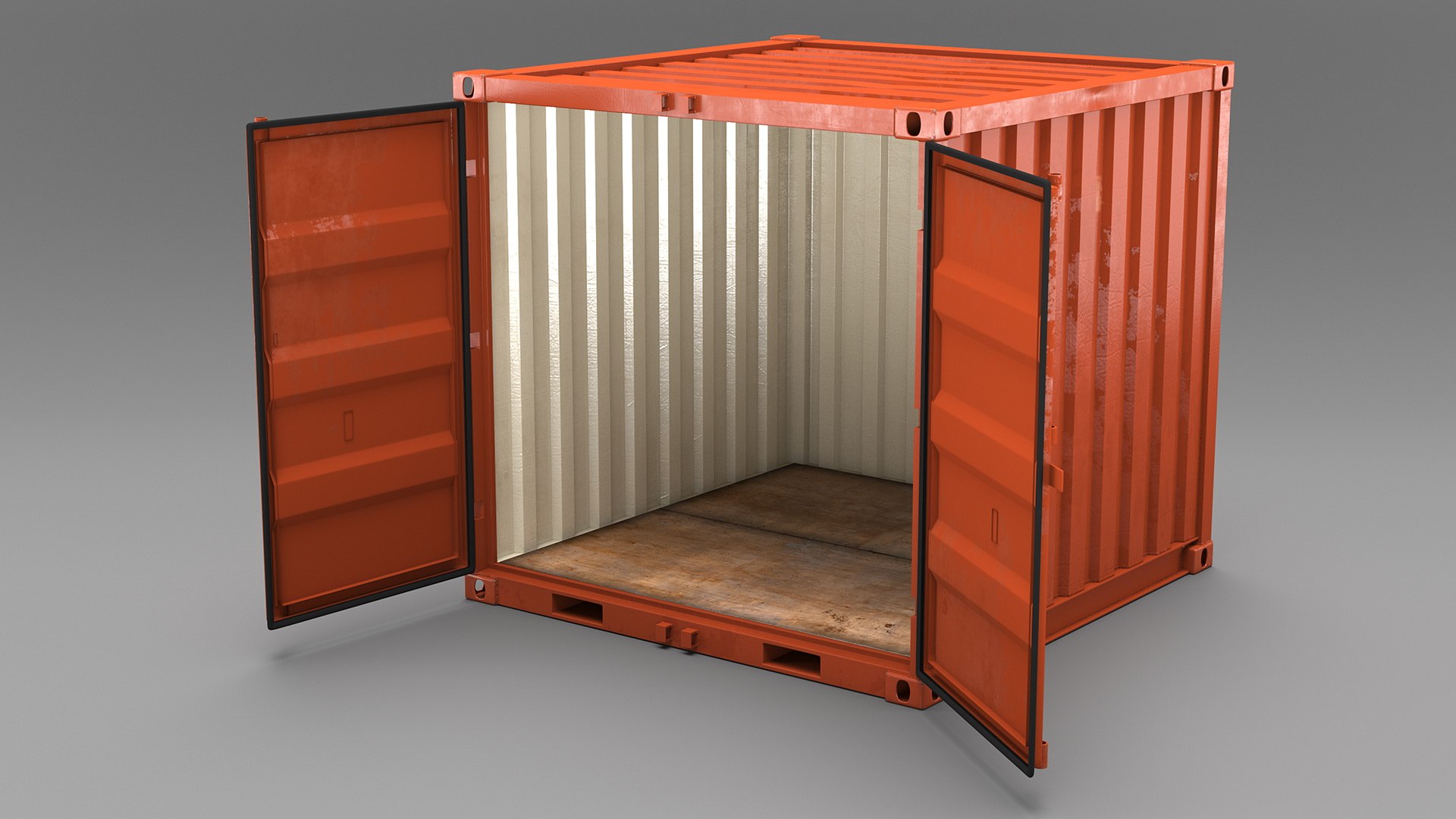 3D Model 8ft Shipping Container - TurboSquid 2151830