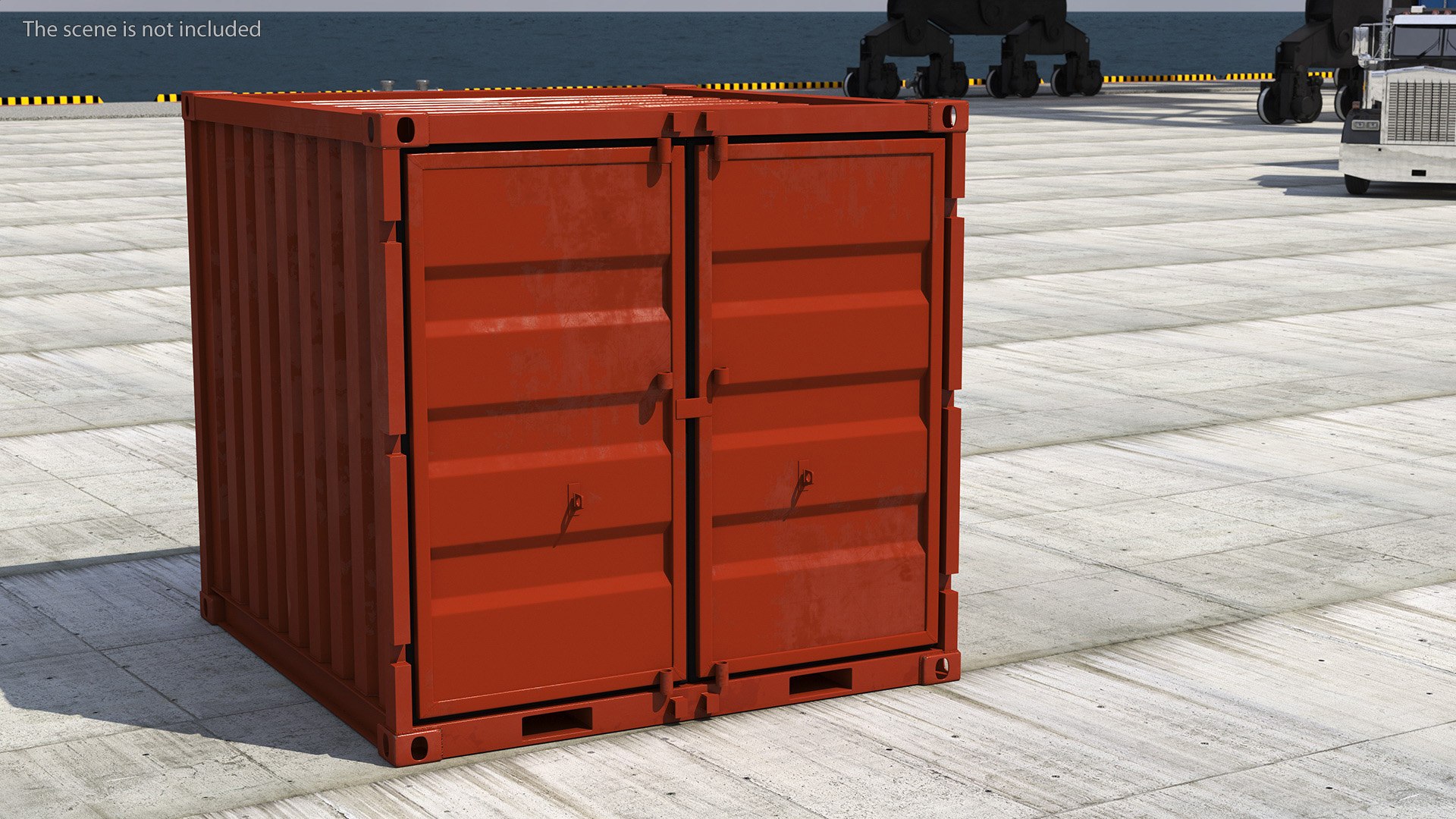 3D Model 8ft Shipping Container - TurboSquid 2151830