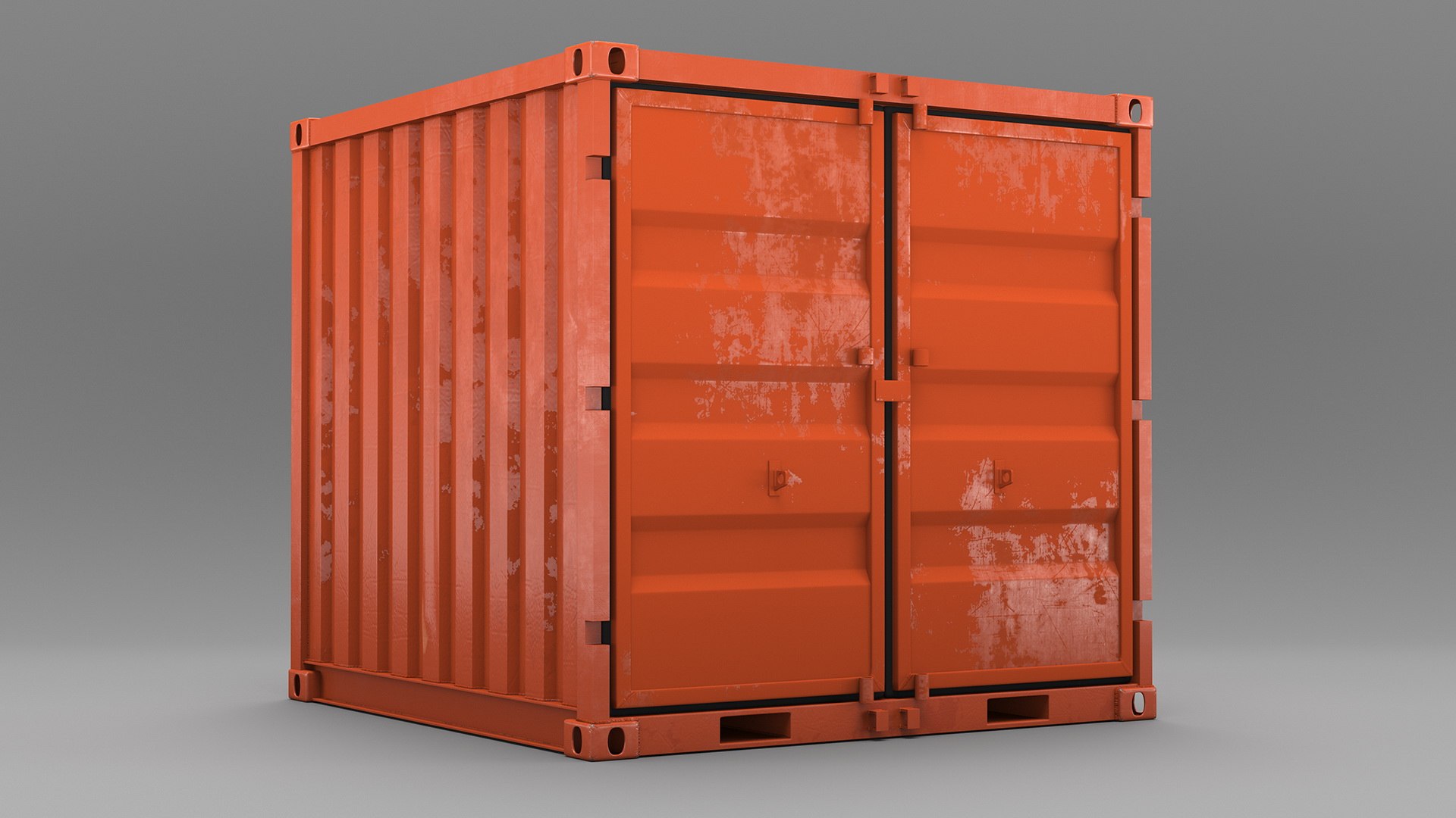 3D Model 8ft Shipping Container - TurboSquid 2151830