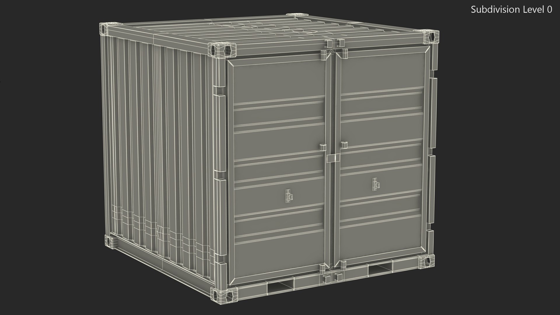 3D Model 8ft Shipping Container - TurboSquid 2151830