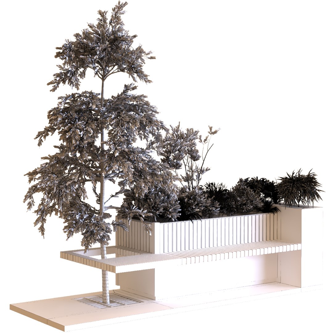 3D tree in box set 021 - TurboSquid 1754717