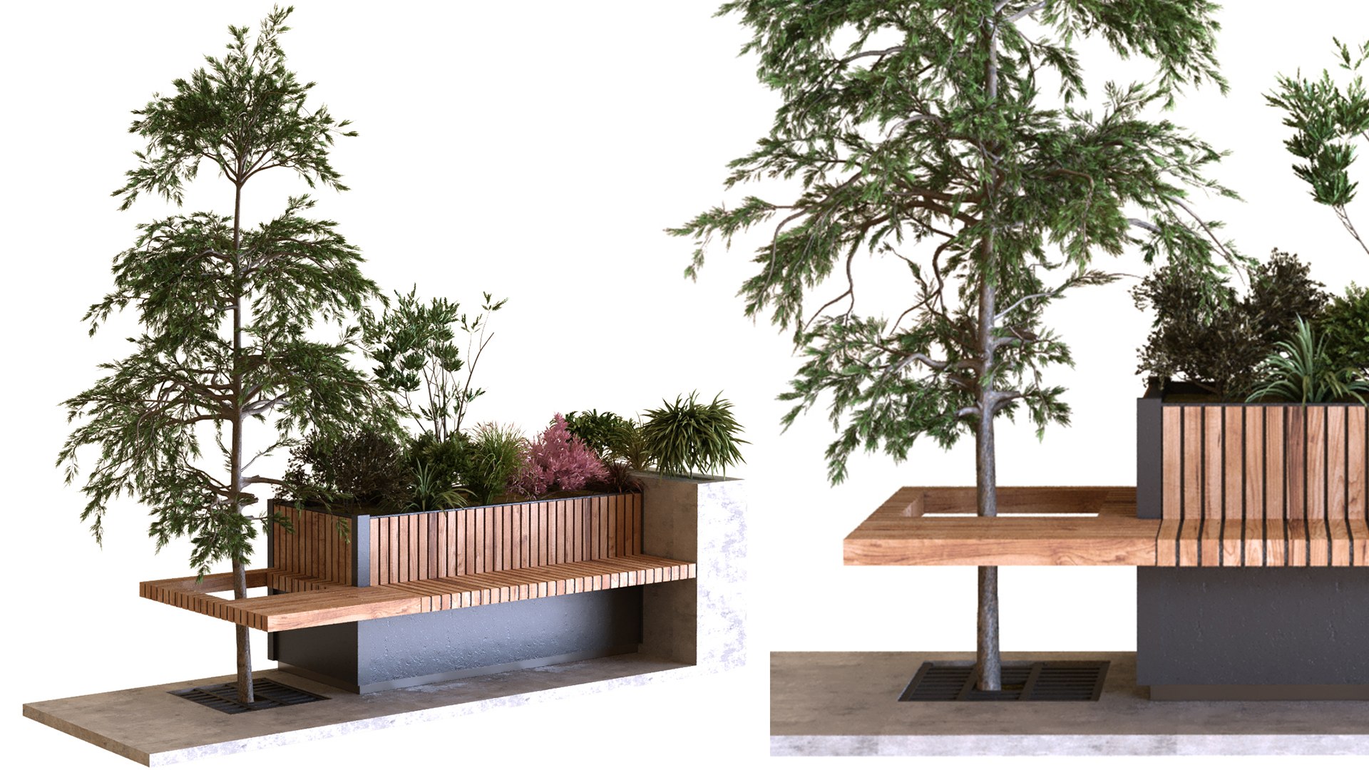 3D tree in box set 021 - TurboSquid 1754717