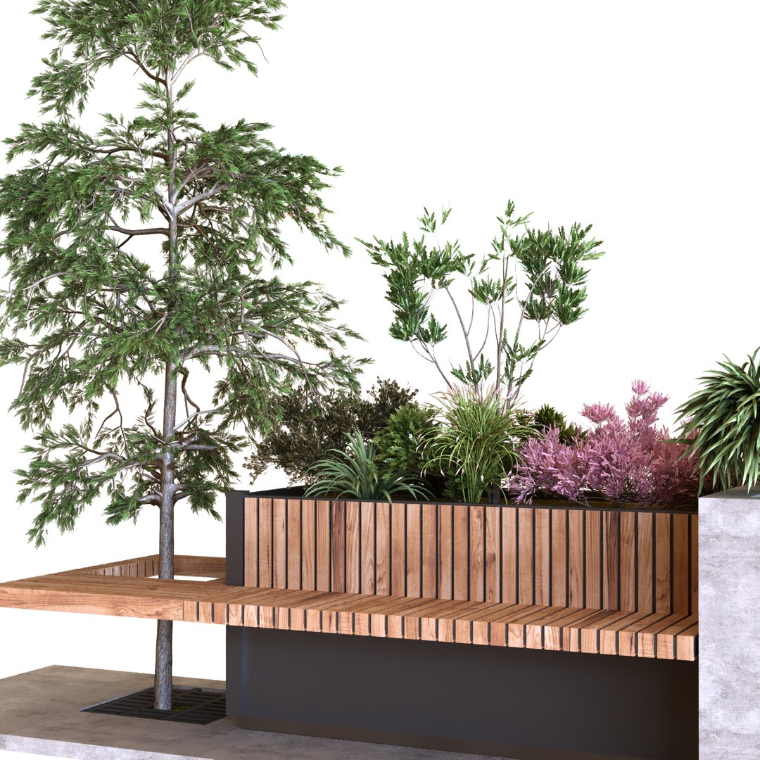 3D tree in box set 021 - TurboSquid 1754717